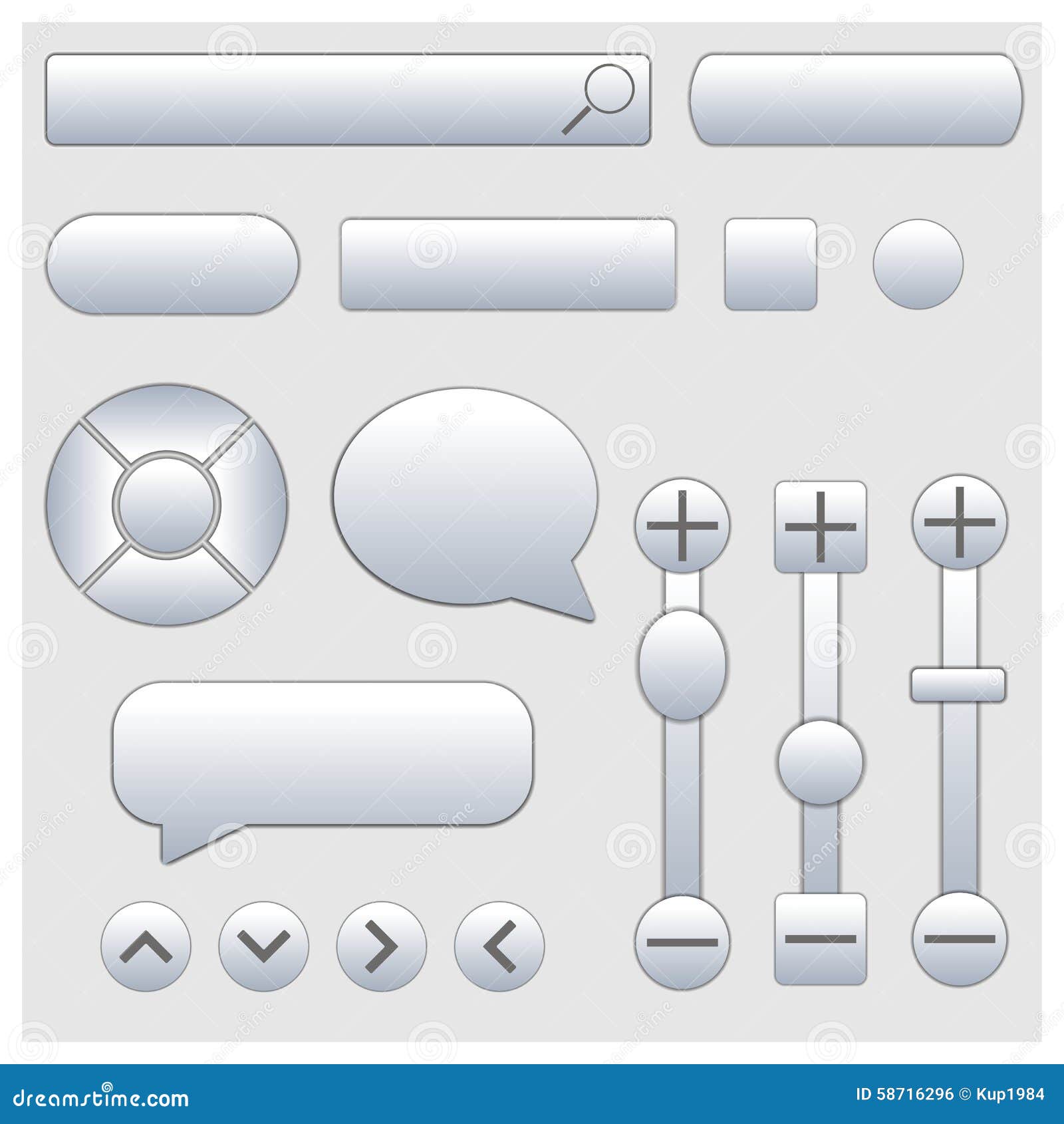 Set of Web Elements, Vector Illustration. Stock Vector - Illustration of panel, menu: 58716296