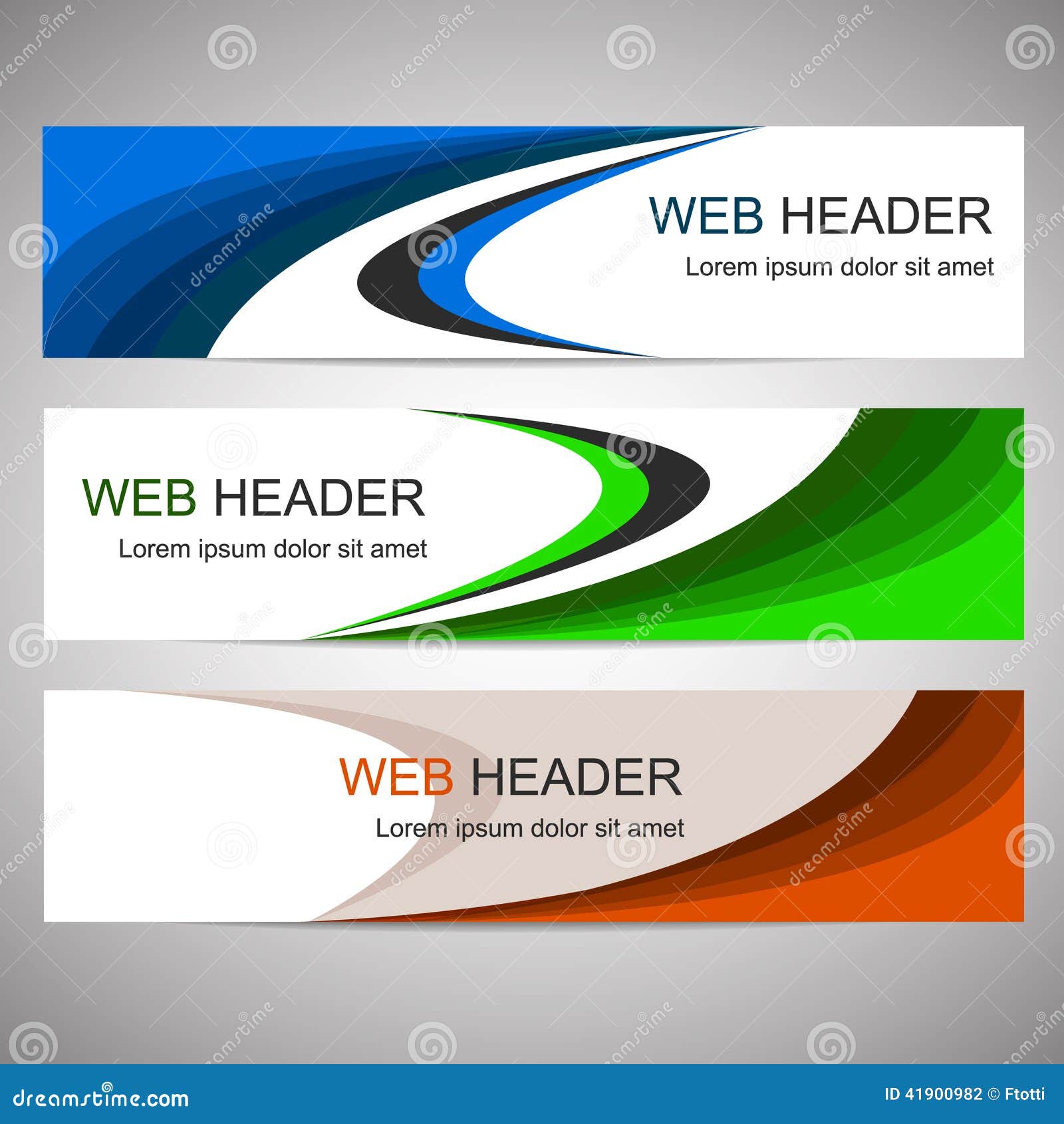 Set of Web Headers or Banners Stock Vector - Illustration of backdrop ...