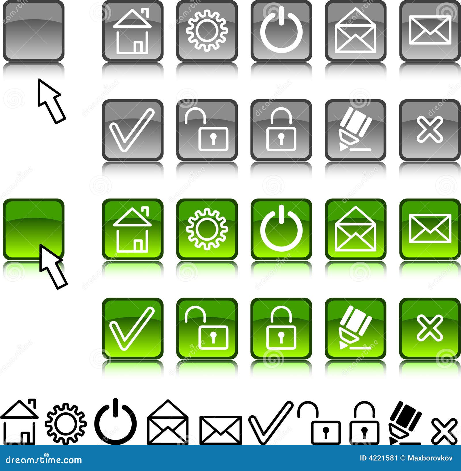 Set of web icons. stock vector. Illustration of icons - 4221581