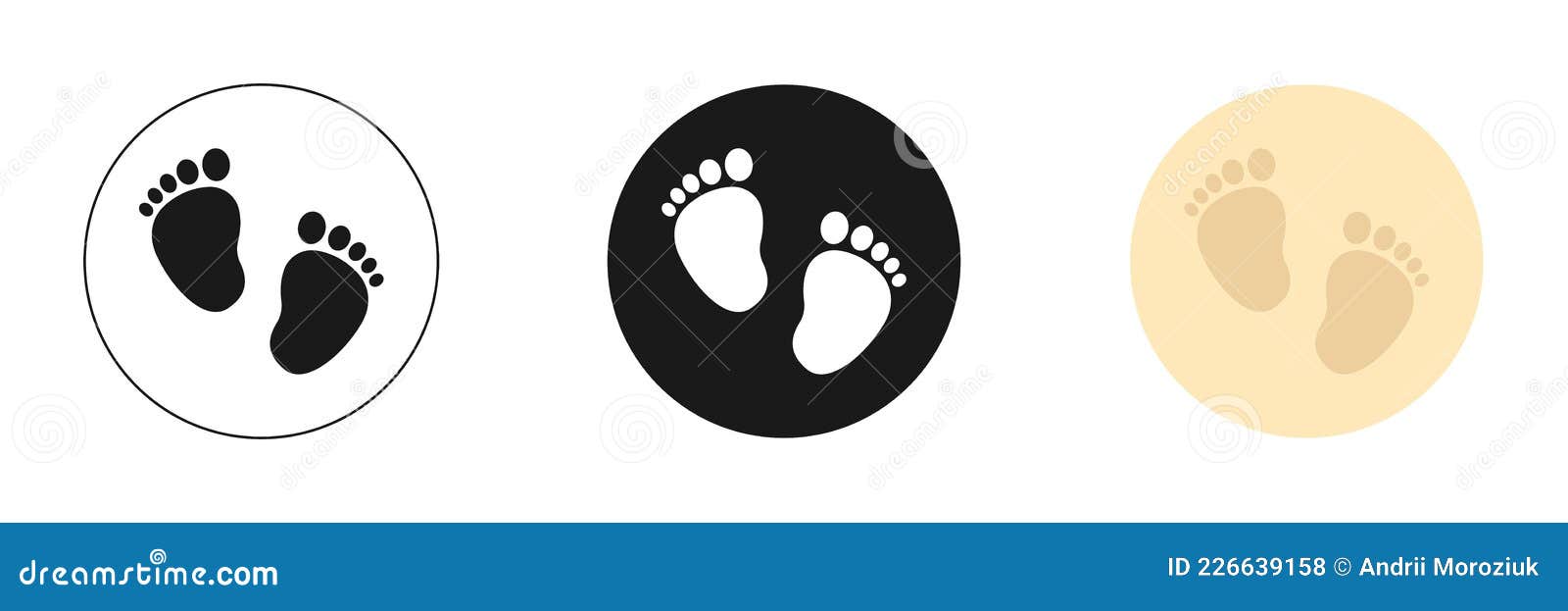 Set of Web Icons for Feet Flat Design Stock Illustration - Illustration ...