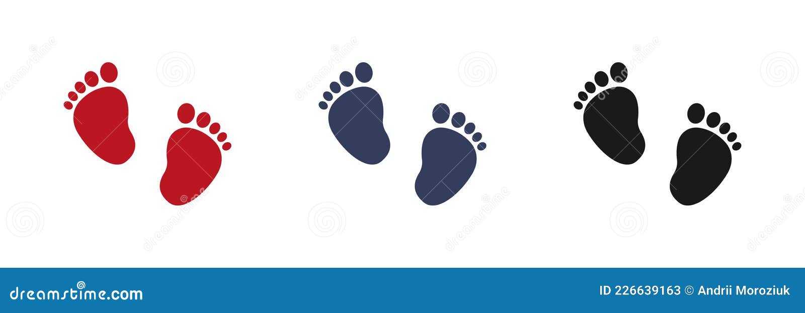 Set of Web Icons for Feet Flat Design Stock Illustration - Illustration ...