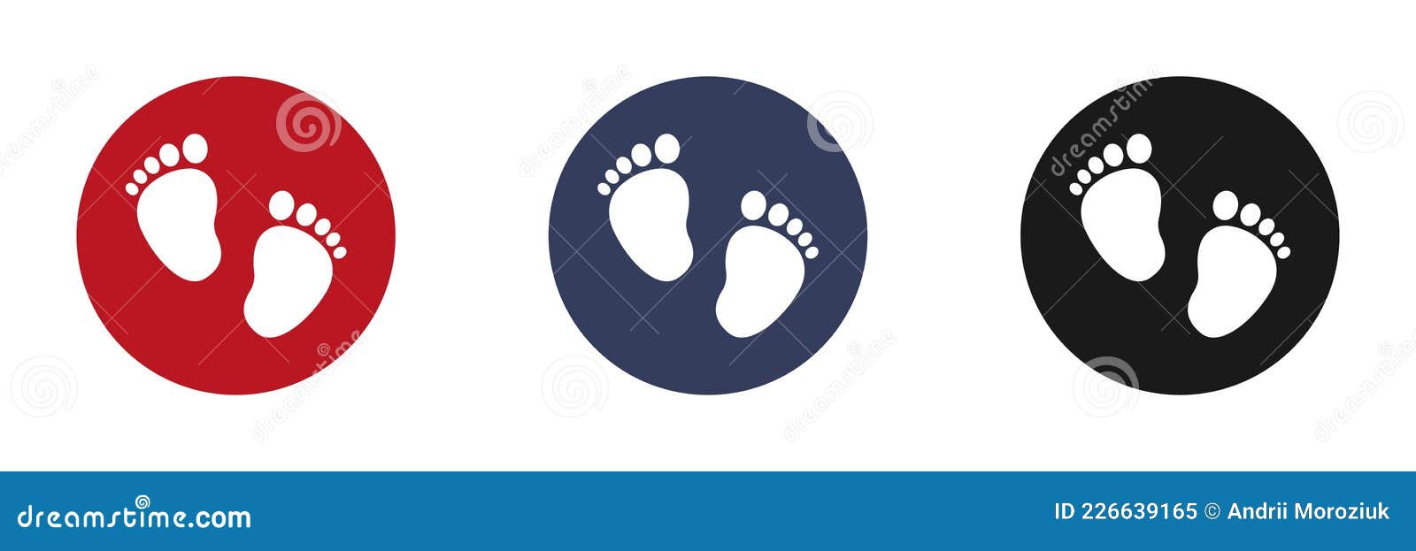Set of Web Icons for Feet Flat Design Stock Illustration - Illustration ...