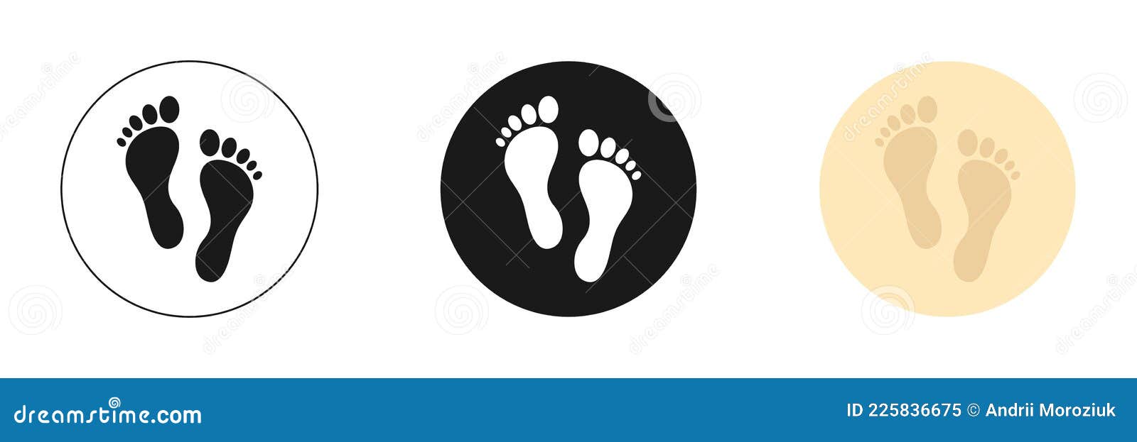 Set of Web Icons for Feet Flat Design Stock Illustration - Illustration ...
