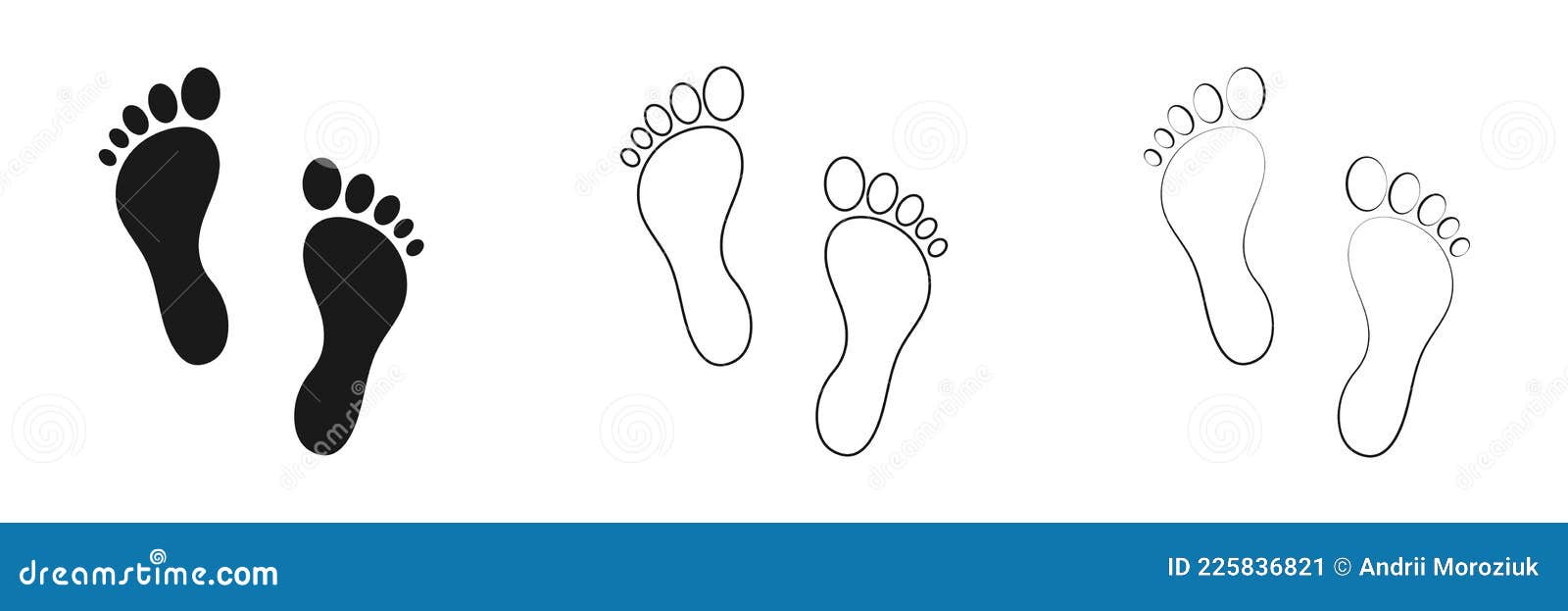 Set of Web Icons for Feet Flat Design Stock Illustration - Illustration ...