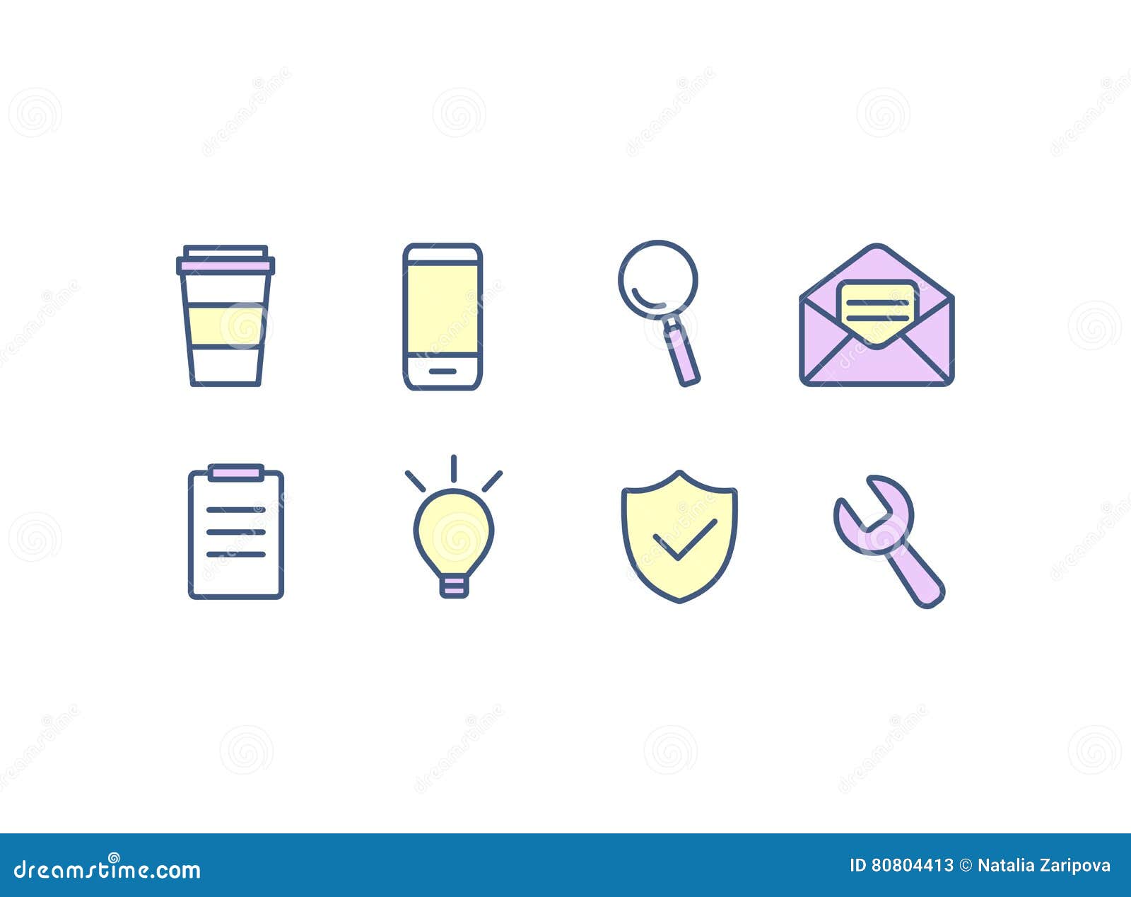 Set of Web Icons Flat Design for Business, Finance and Communication ...