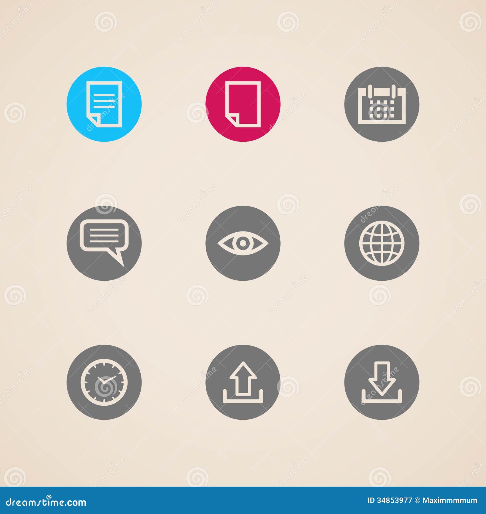 Set of web icons stock vector. Illustration of icon, communication ...