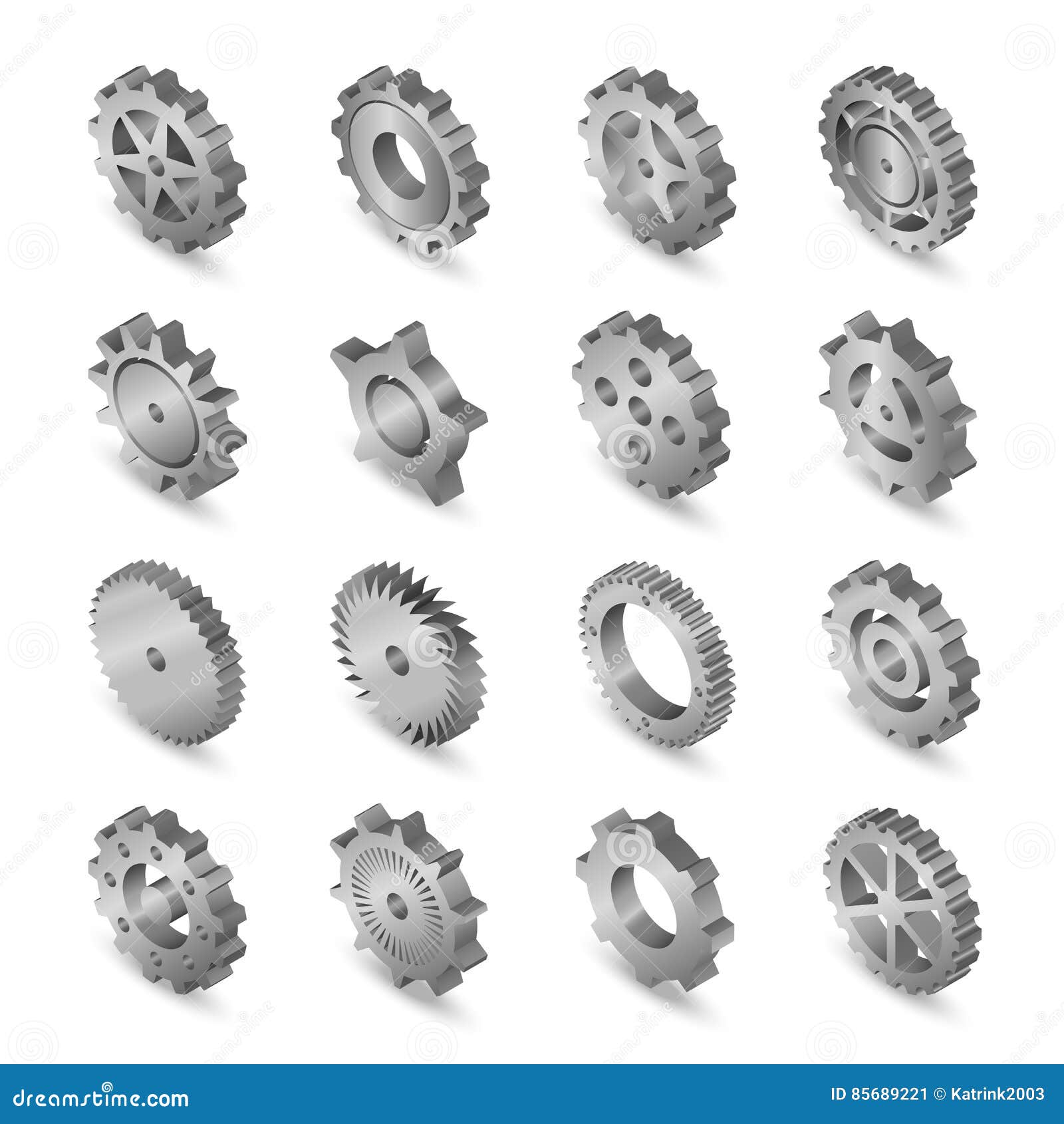 Set Web Icons Metal Mechanical Gears Stock Illustrations – 127 Set Web ...