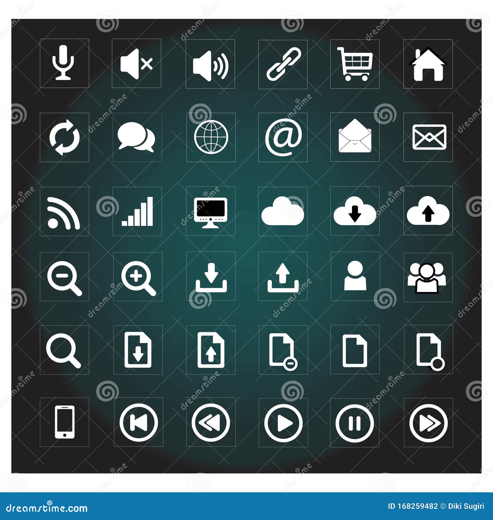 Set of Web Icons for Mobile App, and Communication Stock Vector ...