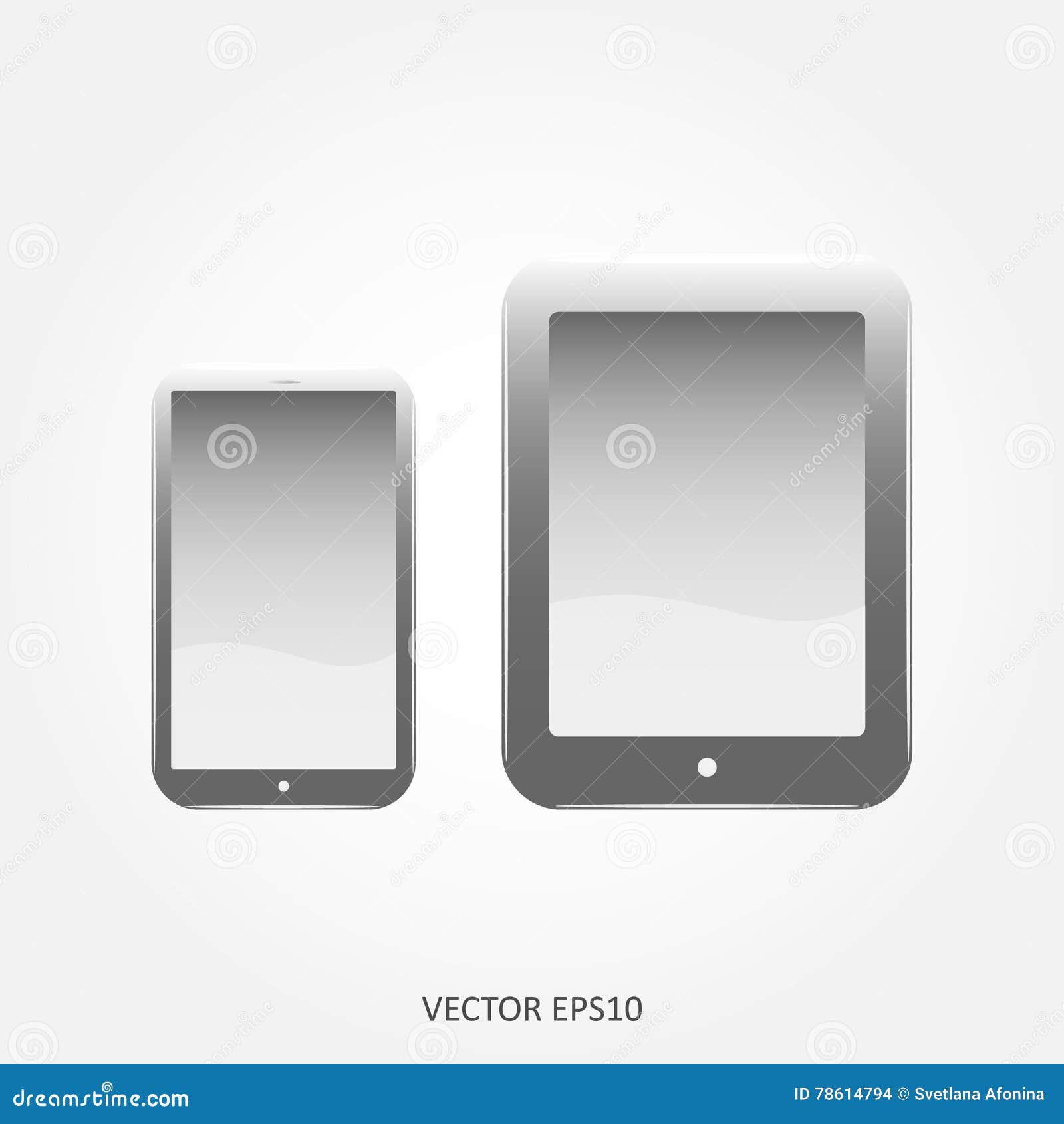 Set of Web Icons Mobile Phone and Tablet Stock Vector - Illustration of ...