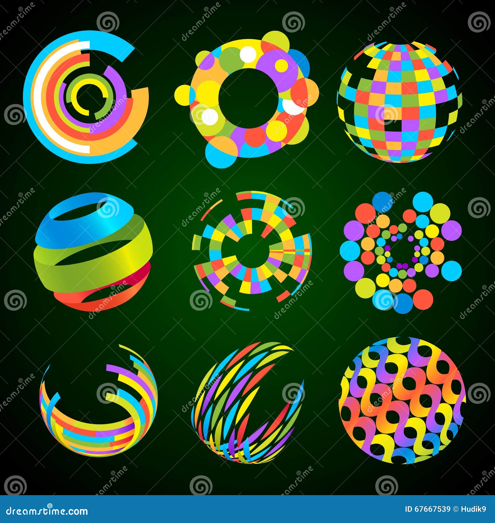 Set of Web Multicolor Icons. Stock Vector - Illustration of graphic ...