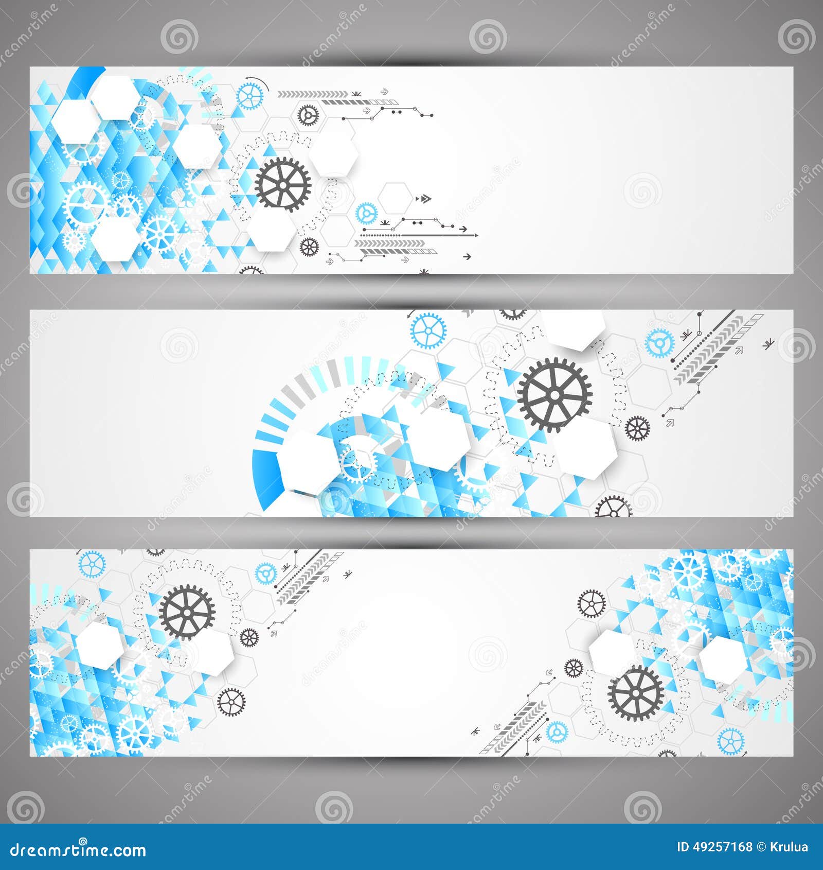 Set of Web Tecnology Theme Banners for Your Web Site Stock Vector ...