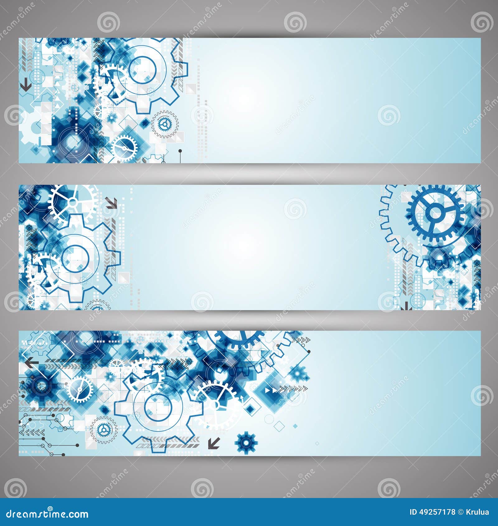 Set of Web Tecnology Theme Banners for Your Web Site Stock Vector ...