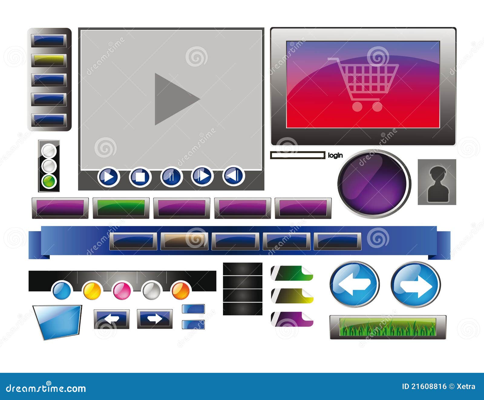 Set of Webdesign Banners and Buttons 1 Stock Vector - Illustration of ...