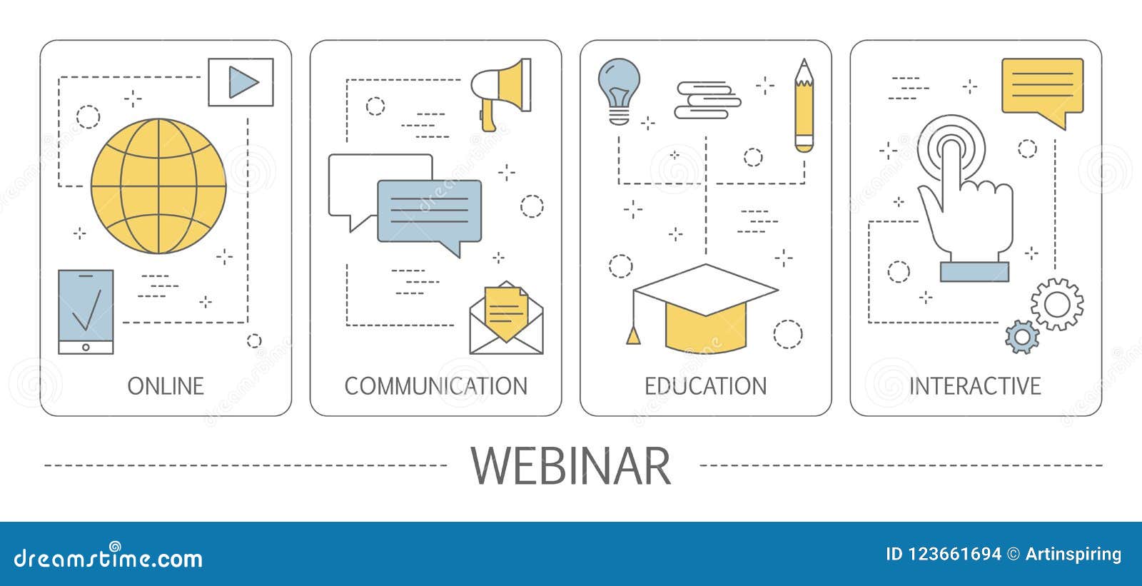 Set of Webinar Vertical Banners Stock Vector - Illustration of information, conference: 123661694