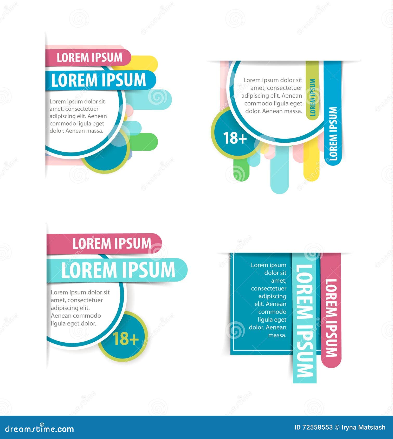 Set of Website Banner. stock vector. Illustration of layout - 72558553
