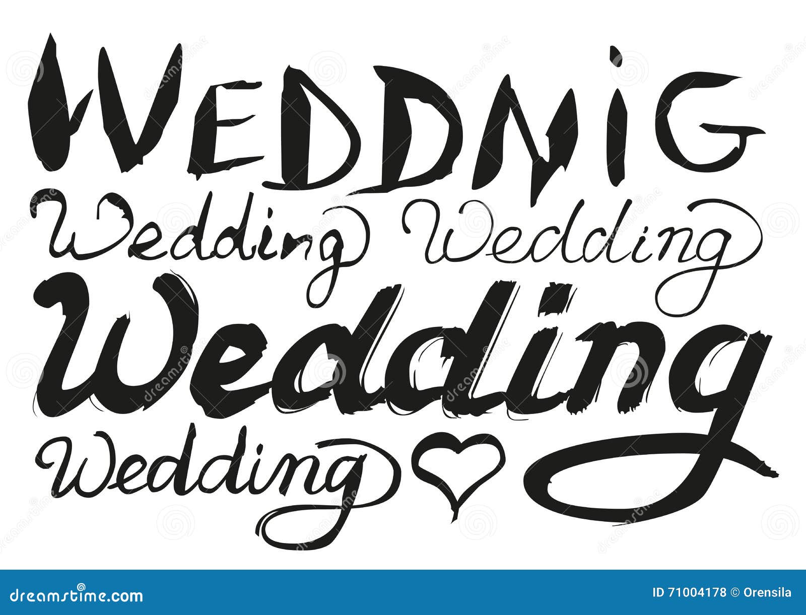 Wedding Lettering Photography Overlay Set Stock Image | CartoonDealer ...