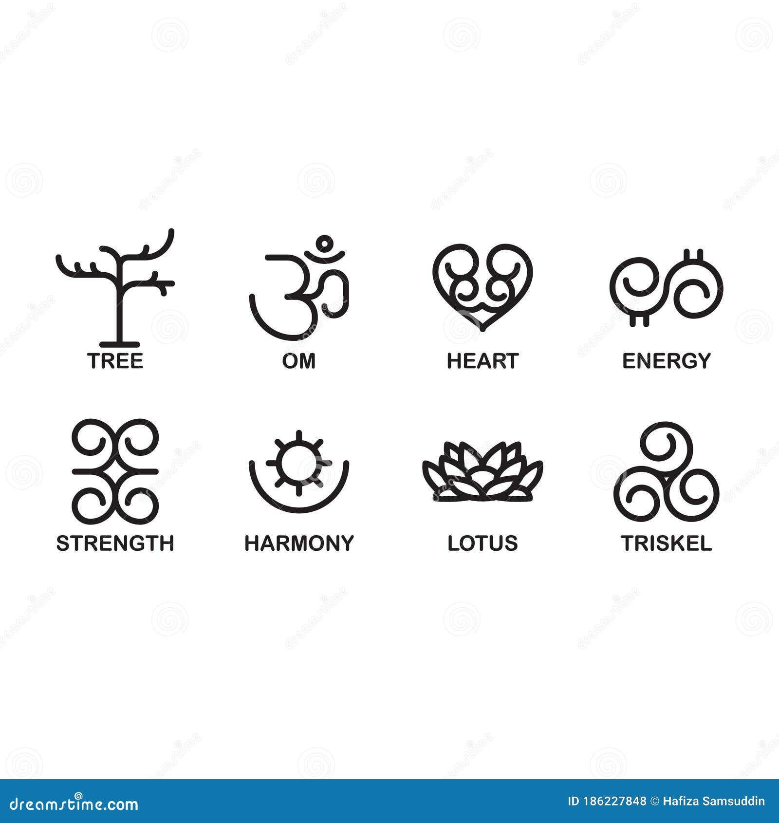 Set of Wellness Symbols. Vector Illustration Decorative Design Stock ...