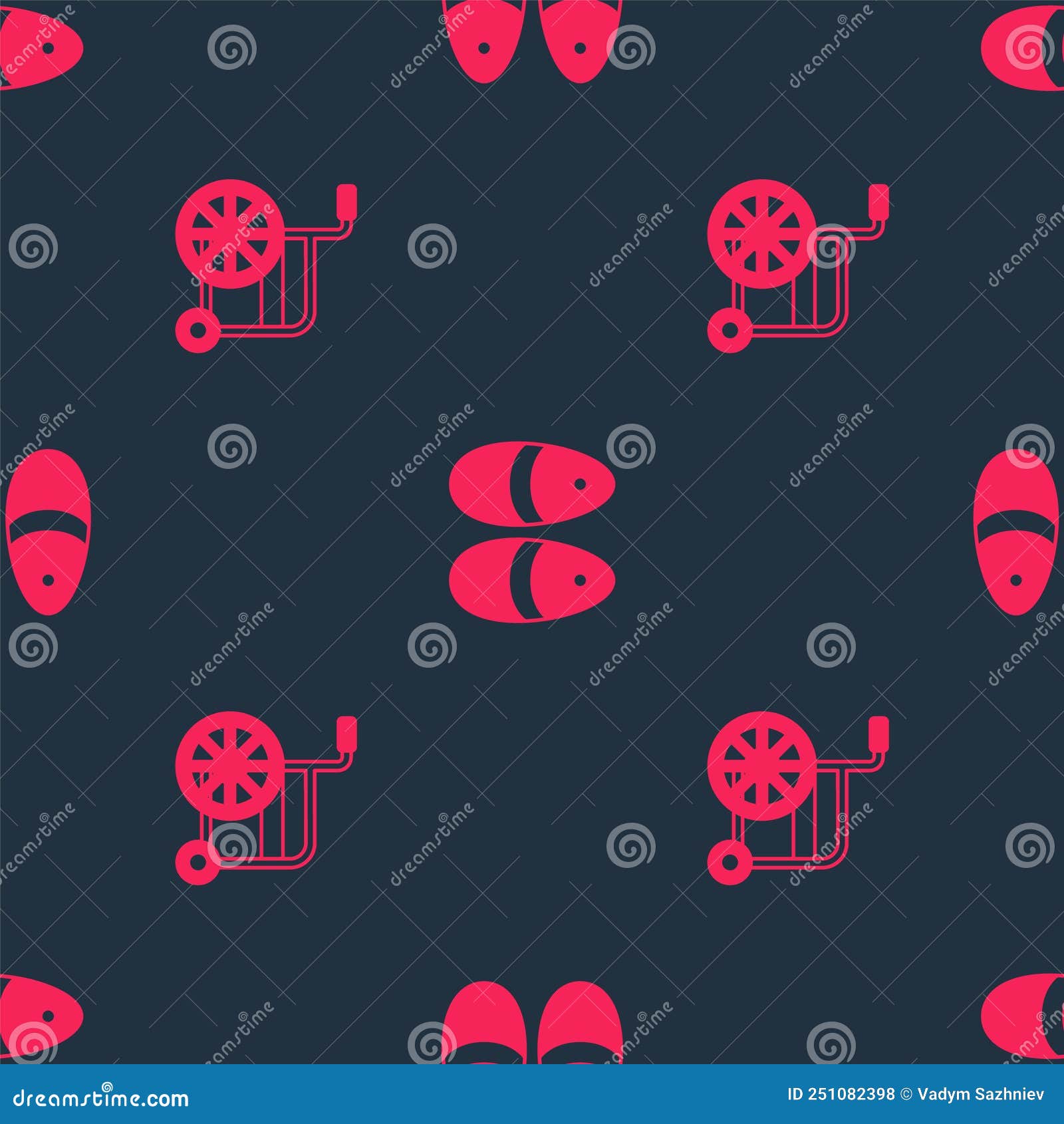 Set Wheelchair and Slippers on Seamless Pattern. Vector Stock Vector ...