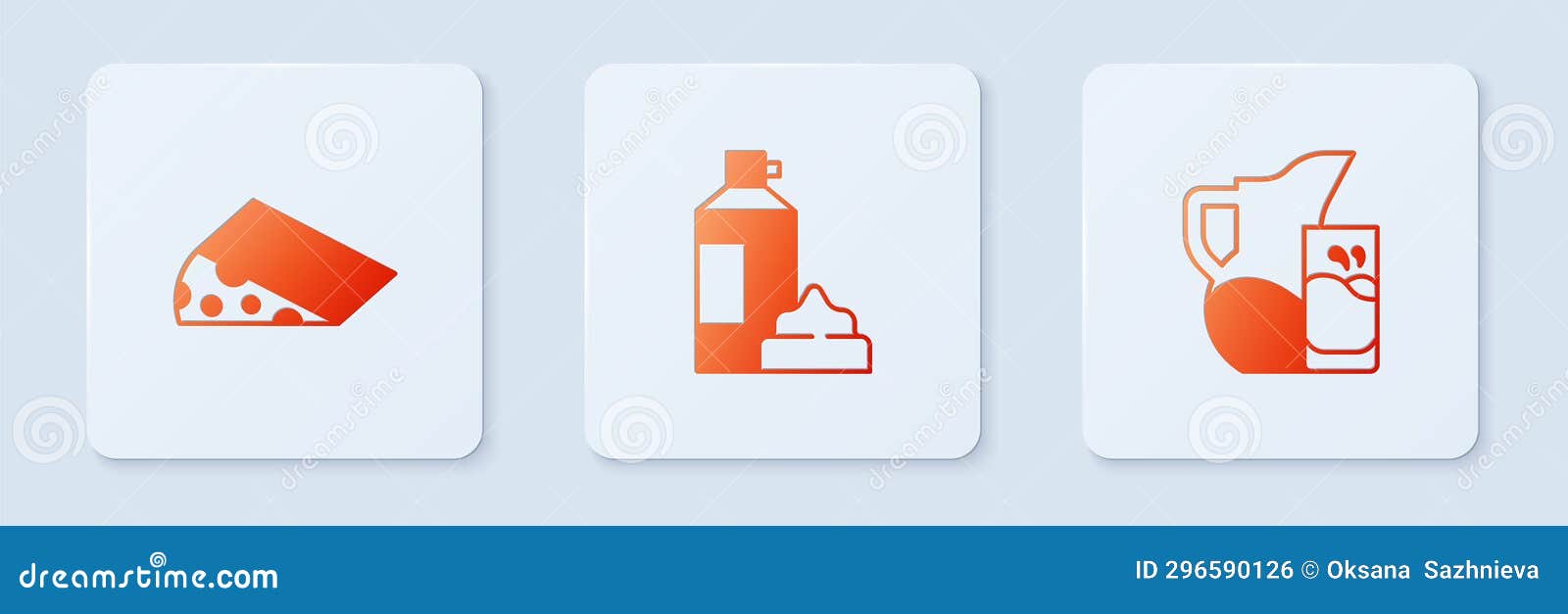 Set Whipped Cream in Bottle, Cheese and Milk Jug or Pitcher and Glass ...