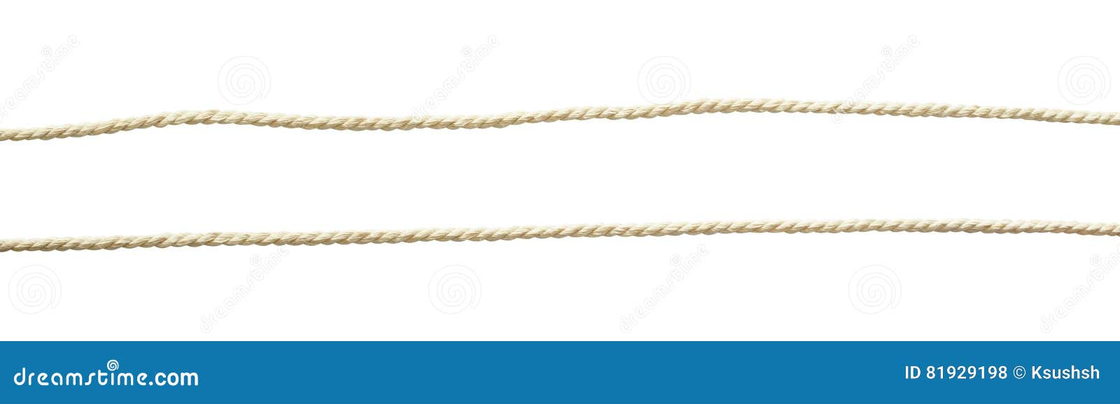 Set of white cotton ropes stock photo. Image of flat - 81929198