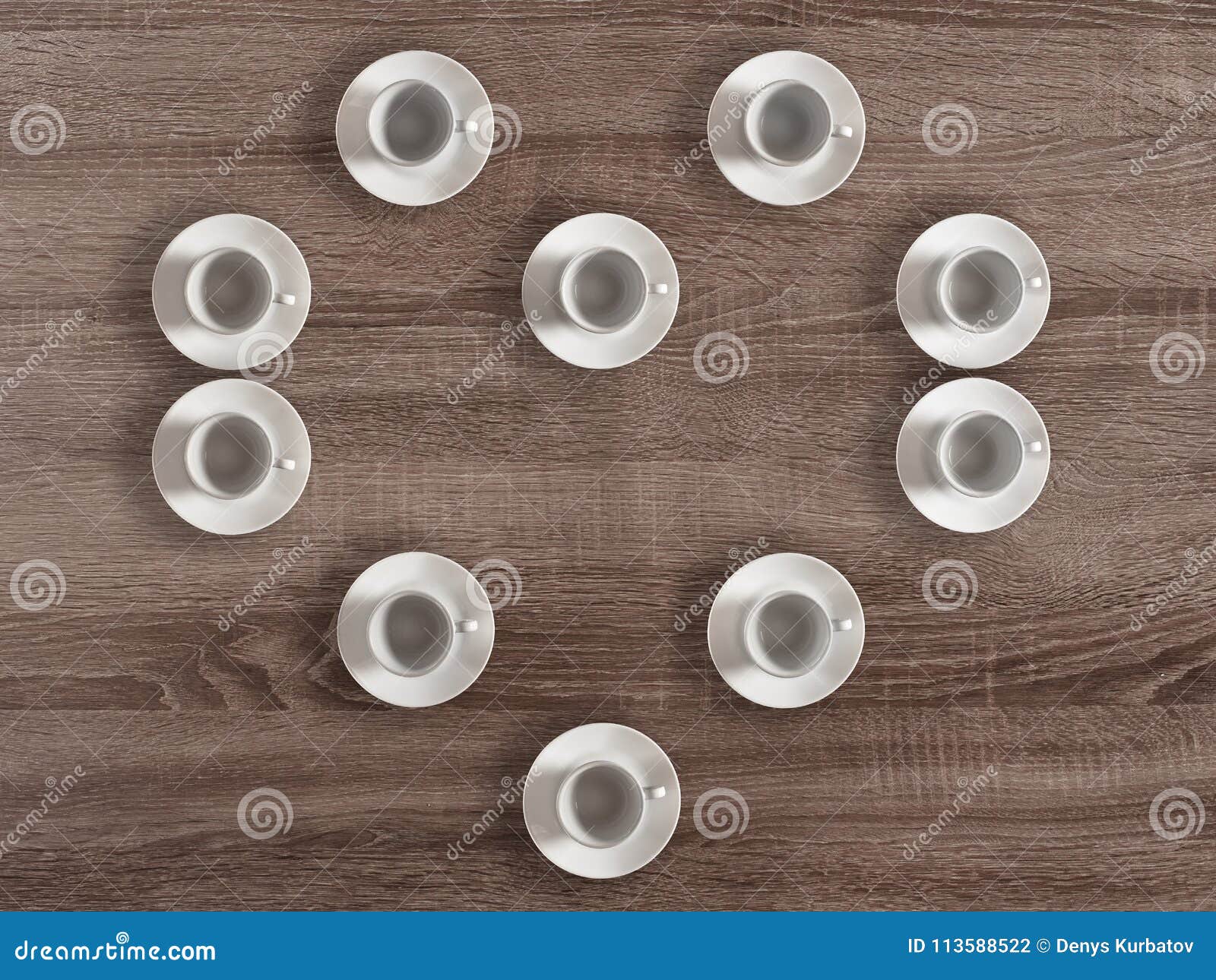 Empty mugs for coffee stock photo. Image of heart, beverage - 113588522