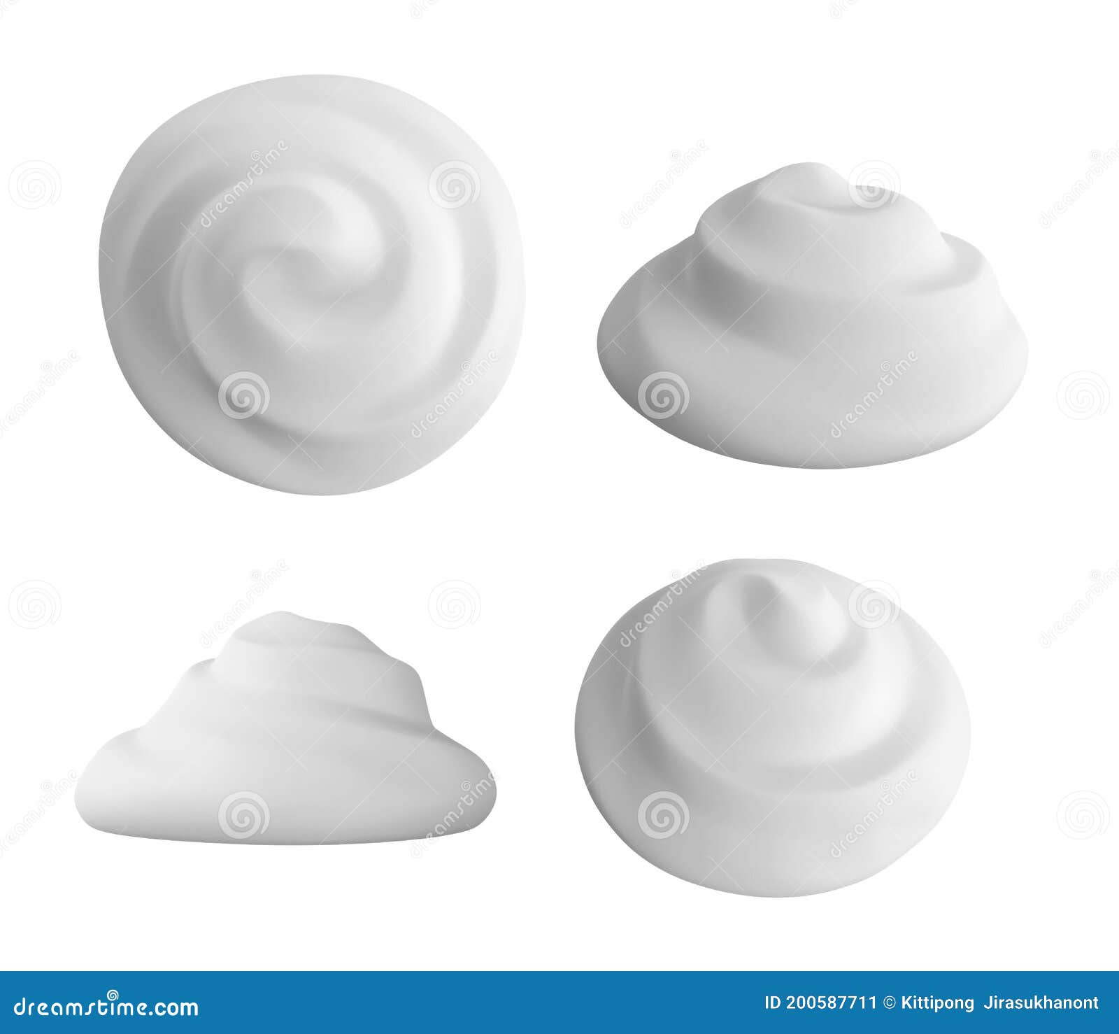 Set of white foam stock illustration. Illustration of smooth - 200587711