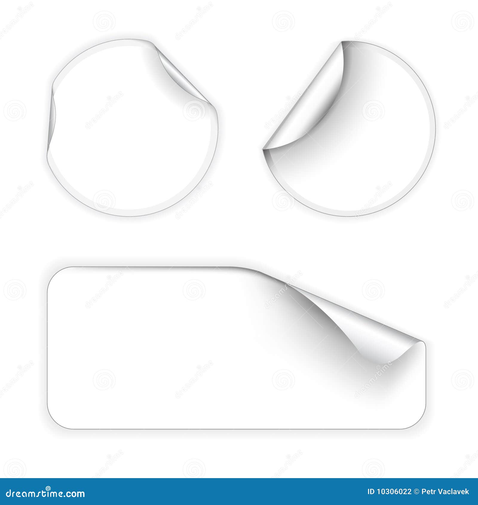 Set of white Labels stock vector. Illustration of check - 10306022