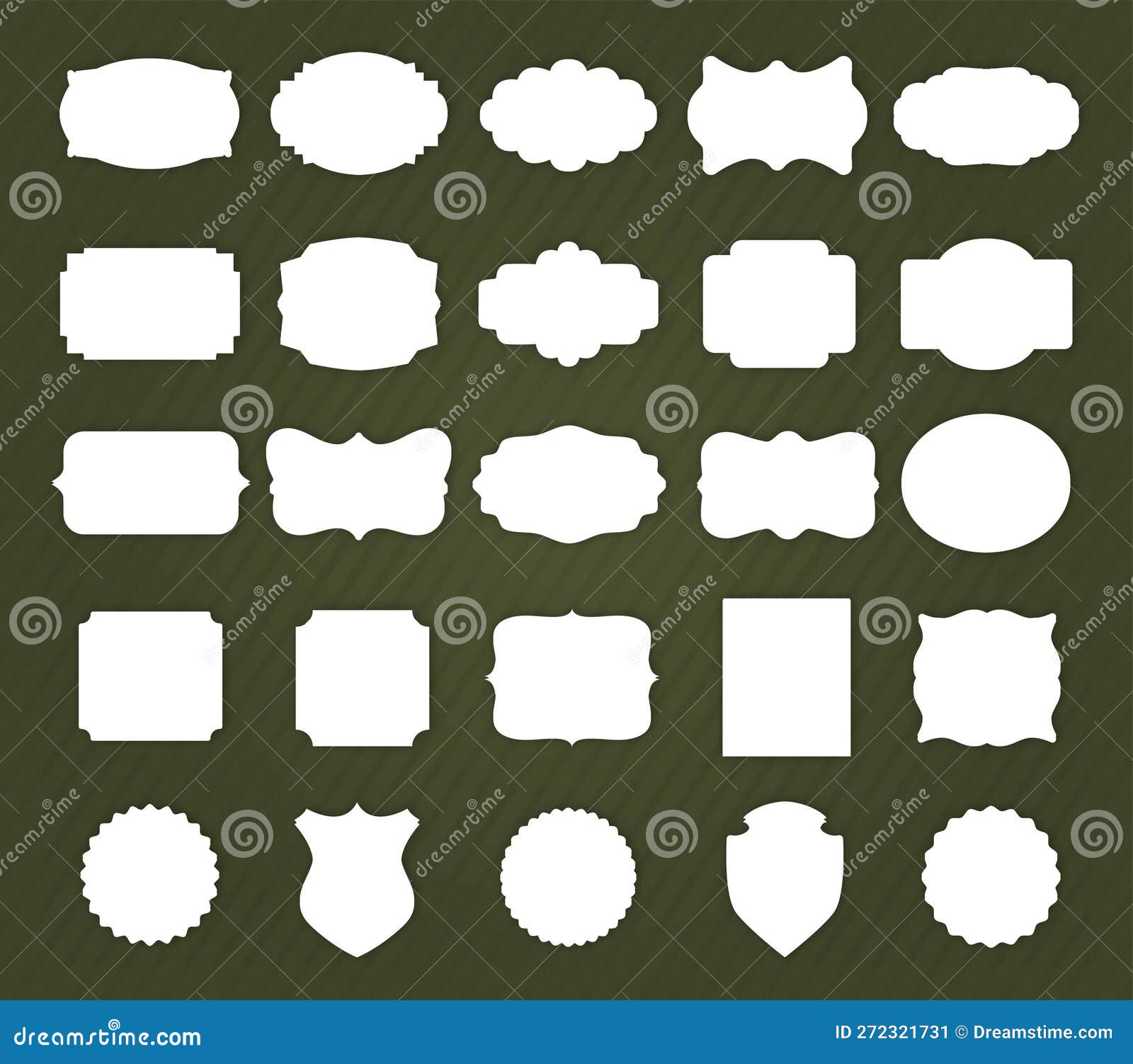 Set of white labels stock vector. Illustration of patch - 272321731