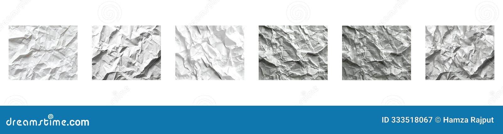 Effect Of Crumpled Blue Paper With Scuffs And Creases. Imitation Of ...