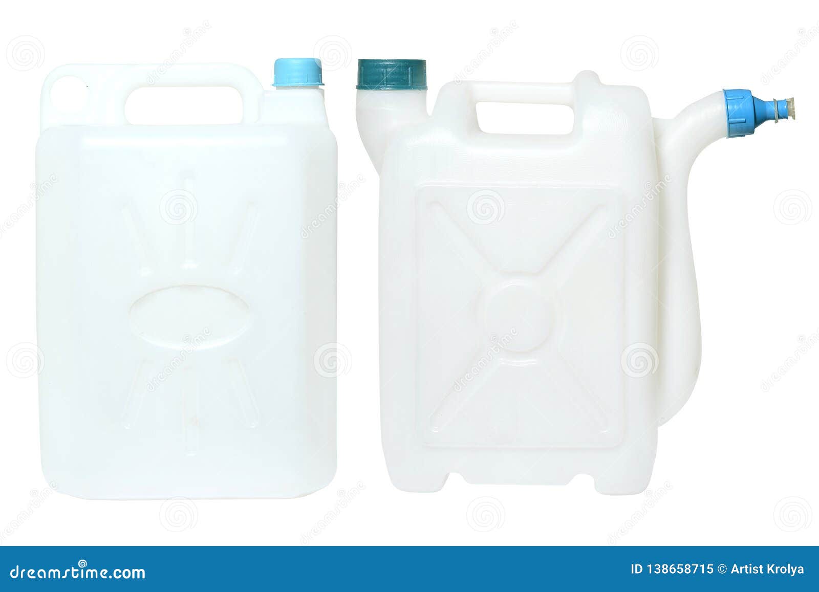 Set of White Plastic Canisters. Stock Image - Image of jerrycan, fuel ...