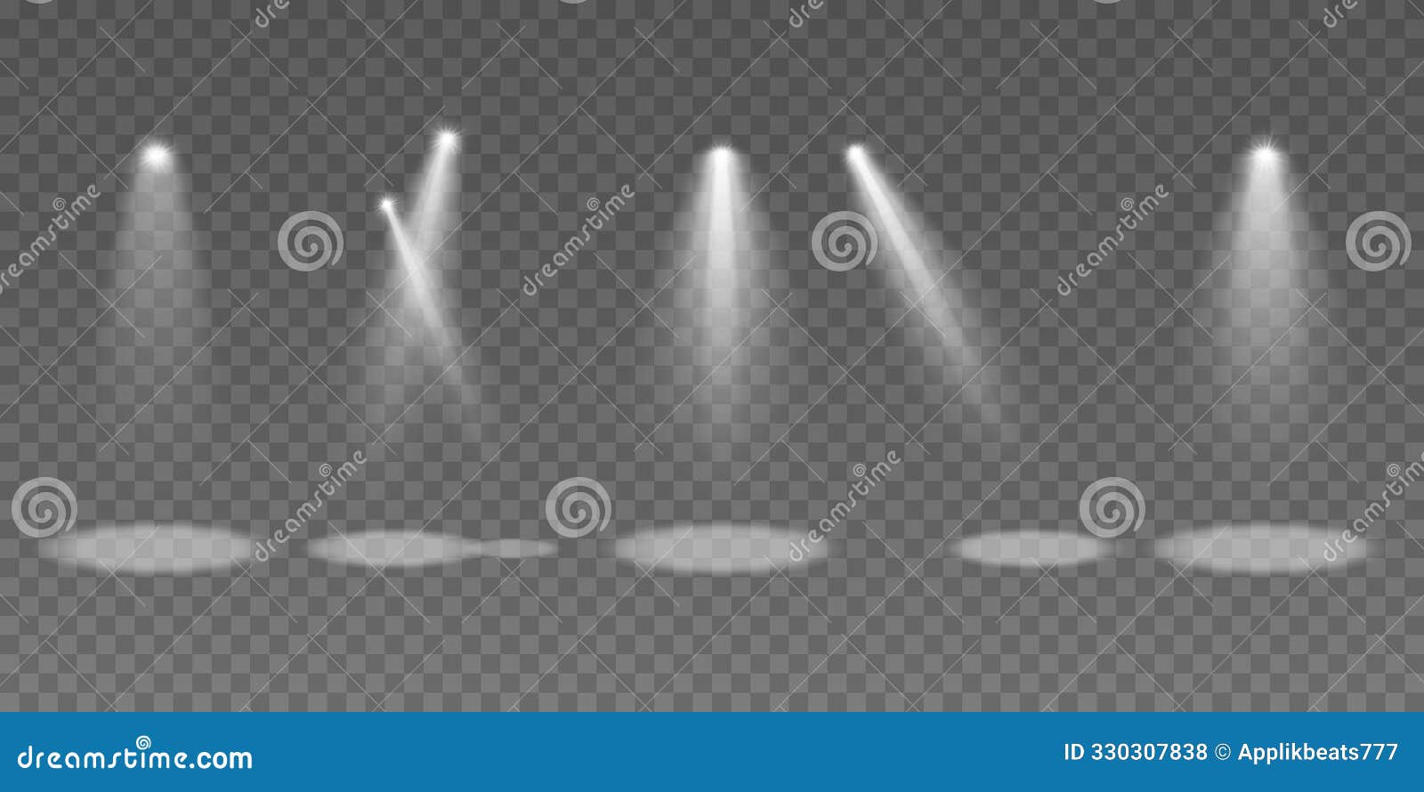 Set of White Rays Isolated on Transparent Background. Light Effects ...