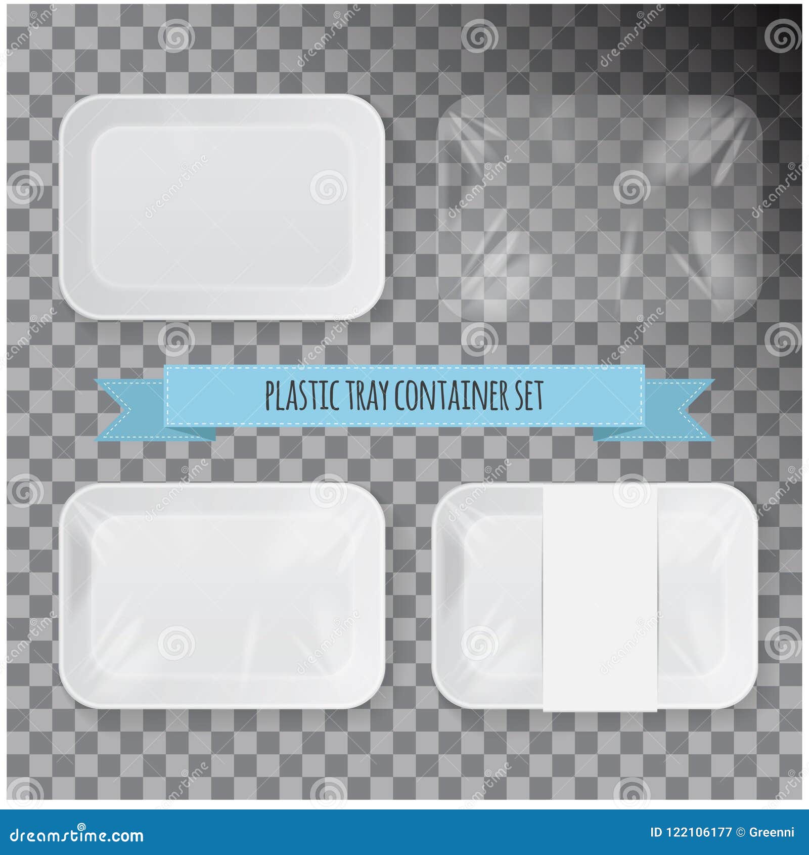 White Rectangle Styrofoam Plastic Food Tray Container With Steak ...