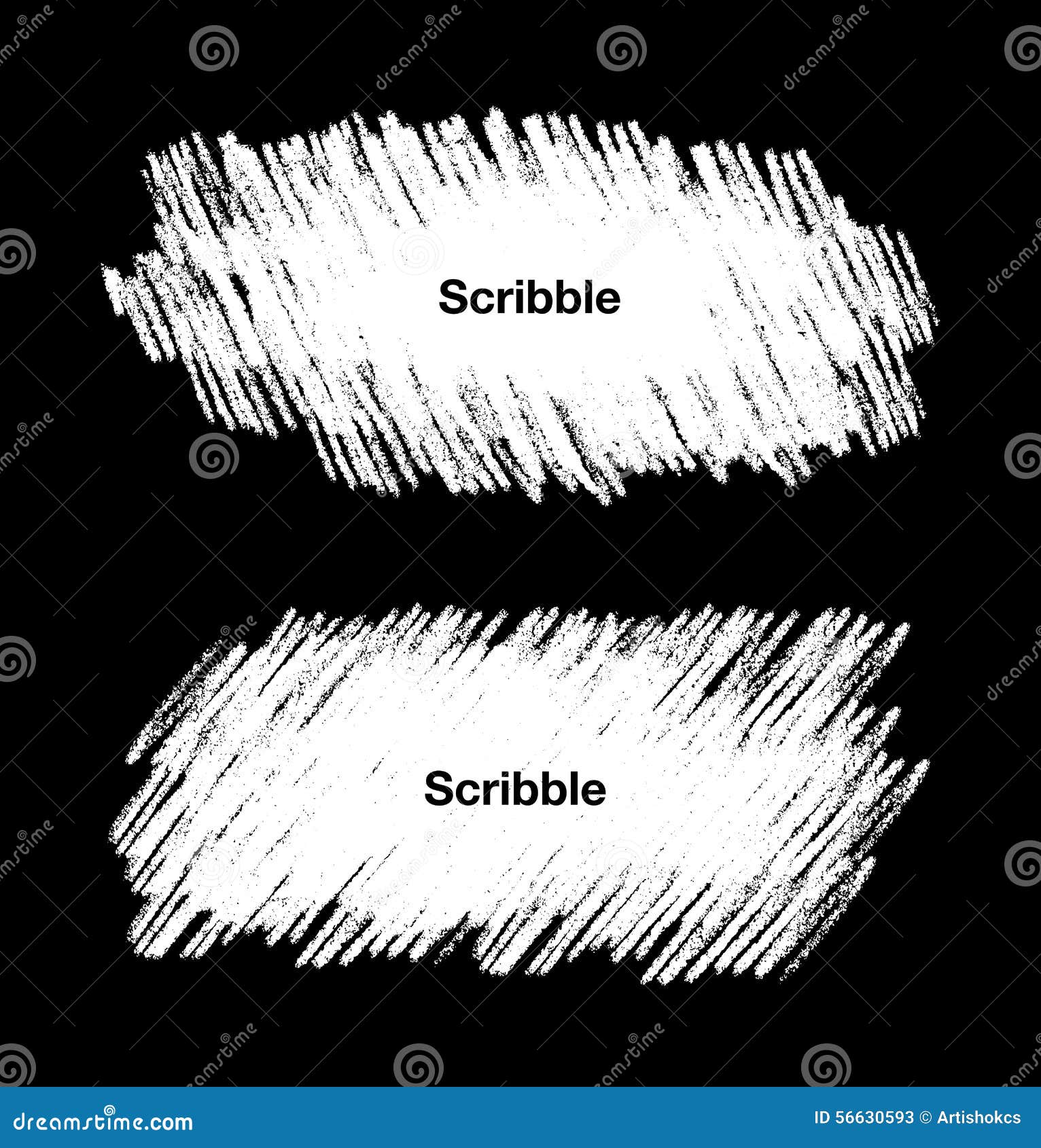 White Scribble Cross Stain. Grunge Mark Frame. X Hand Drawn In Brush ...