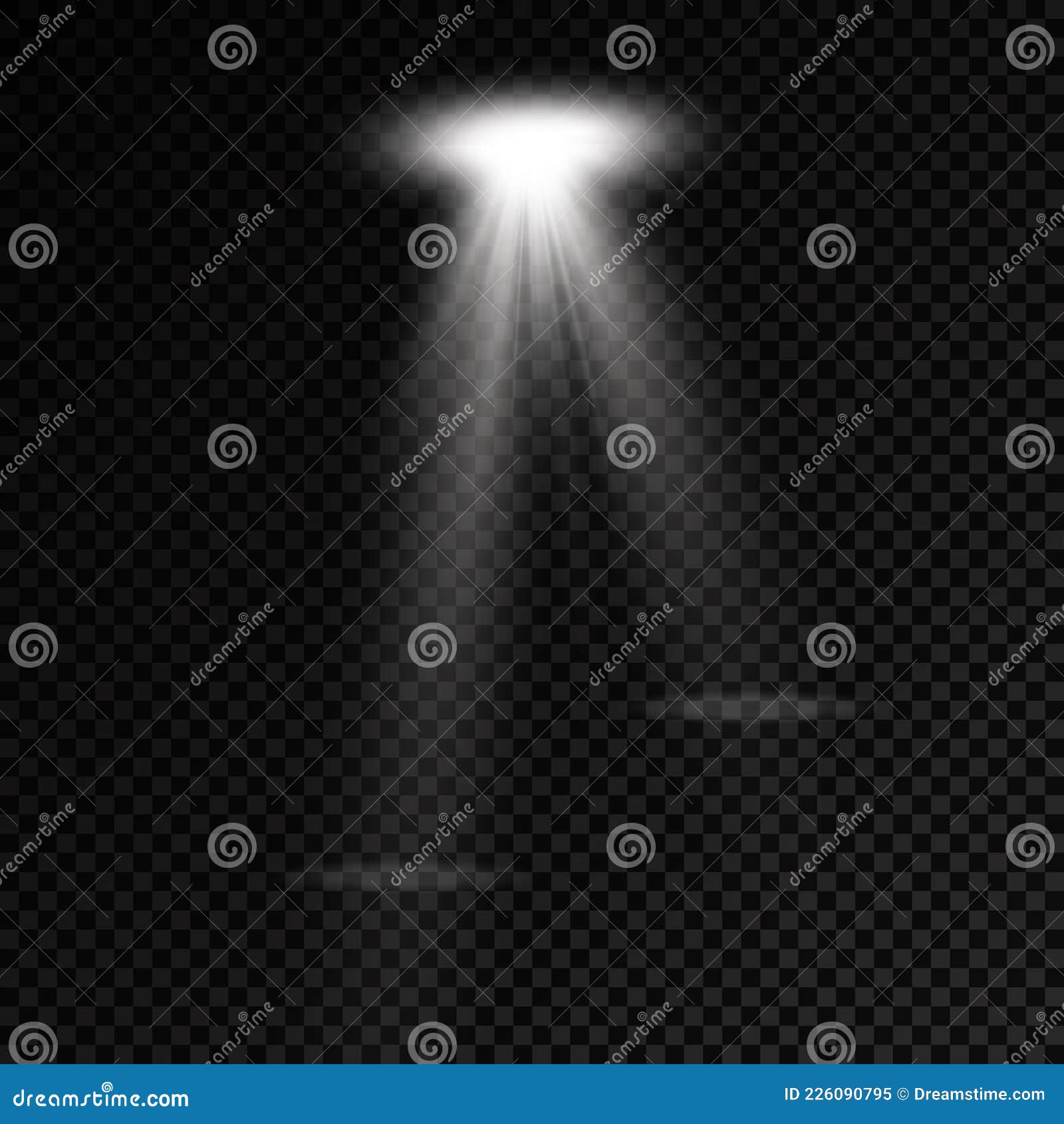 Set of White Spotlight, Projector Light Effect. Stock Vector ...