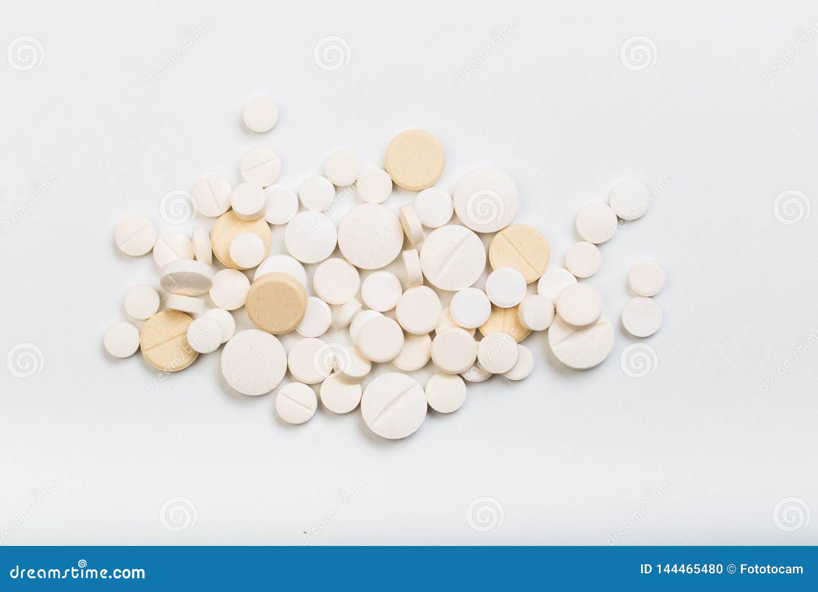 Set of White Tablets on a White Background Stock Photo - Image of ...