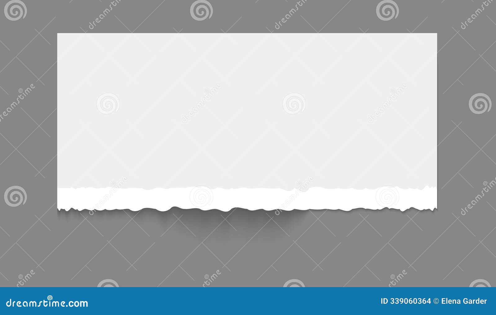 White Torn or Ripped Paper Sheet. Scrapbook Edge, Notebook Tear or ...