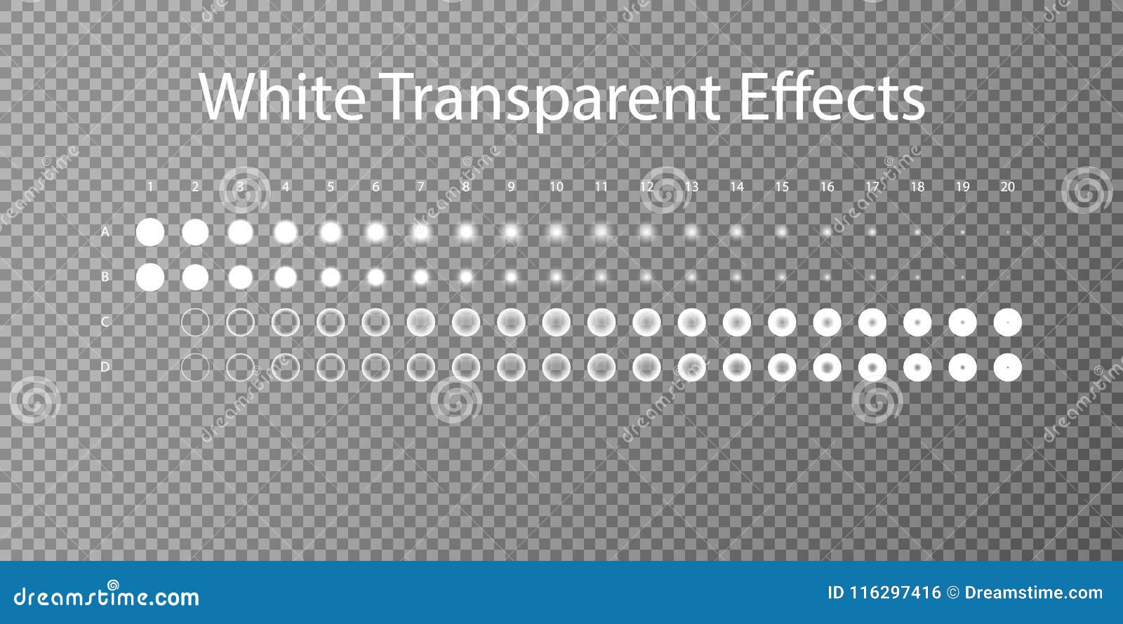 Set of White Transparent Effects. Step Shadow. Vector Shadow Effect ...