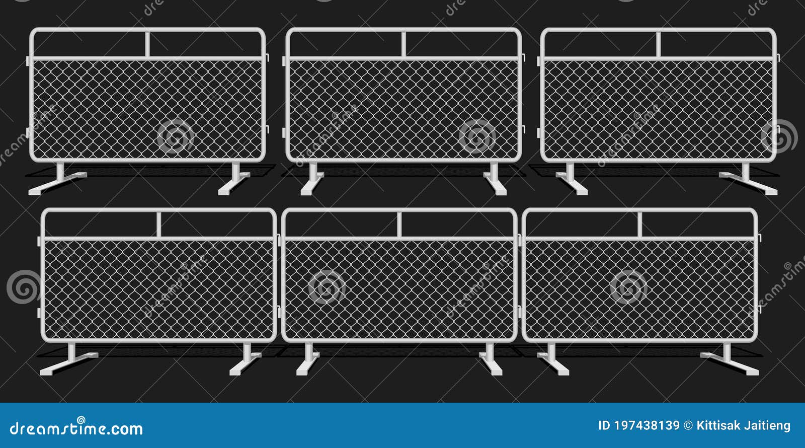 Steel Barrier Pattern Vector | CartoonDealer.com #90948347
