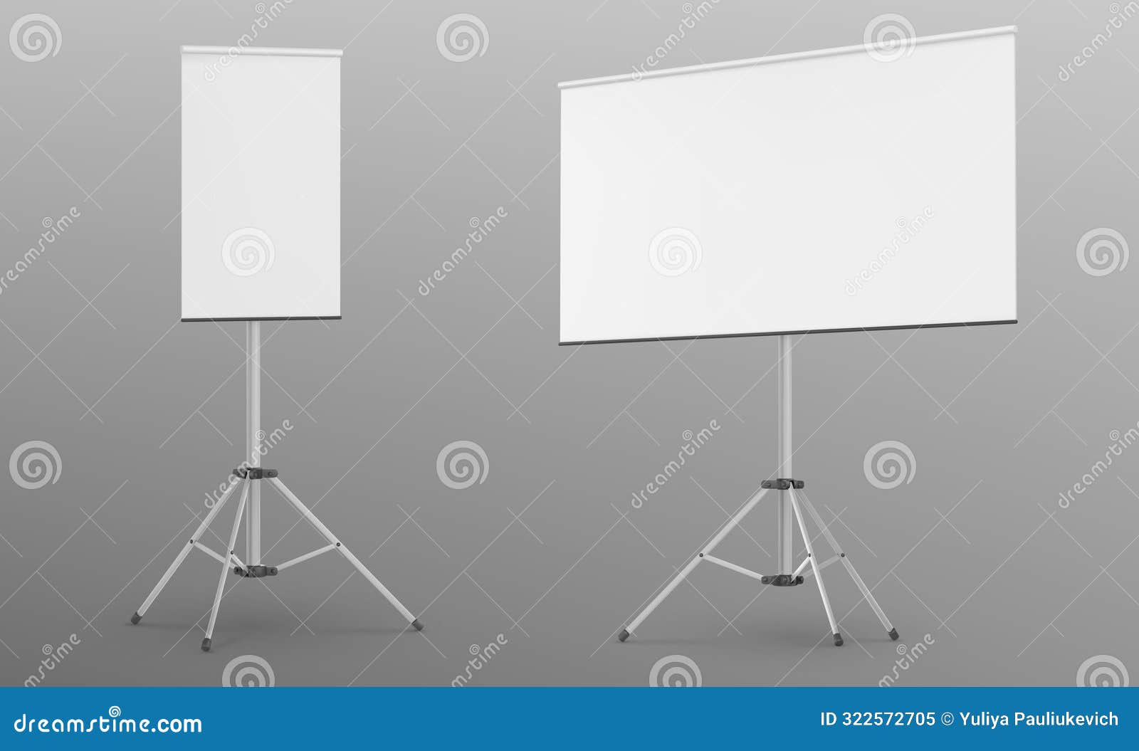 Flipchart Mockup Set At Different Angles. Presentation And Seminar ...