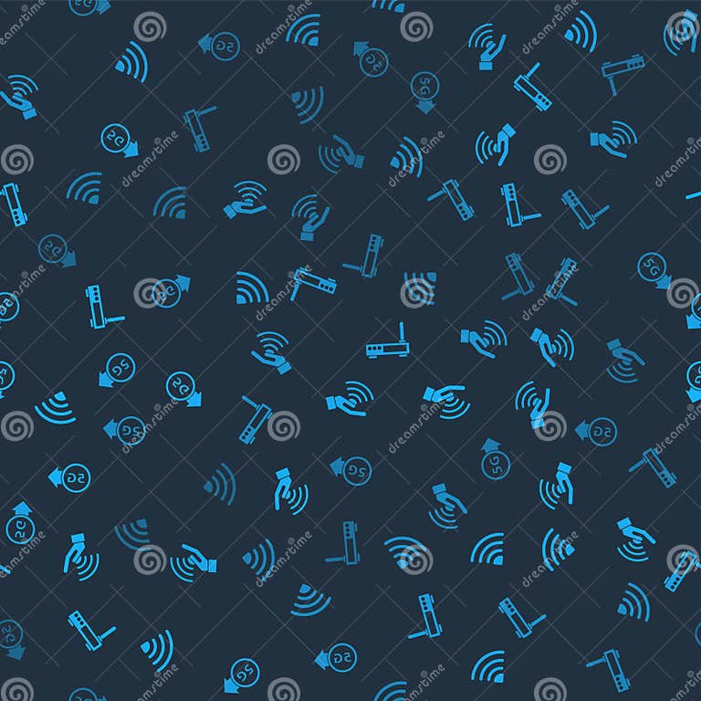 Set Wi-Fi Wireless Network, 5G, Router and Wi-fi Signal and on Seamless ...
