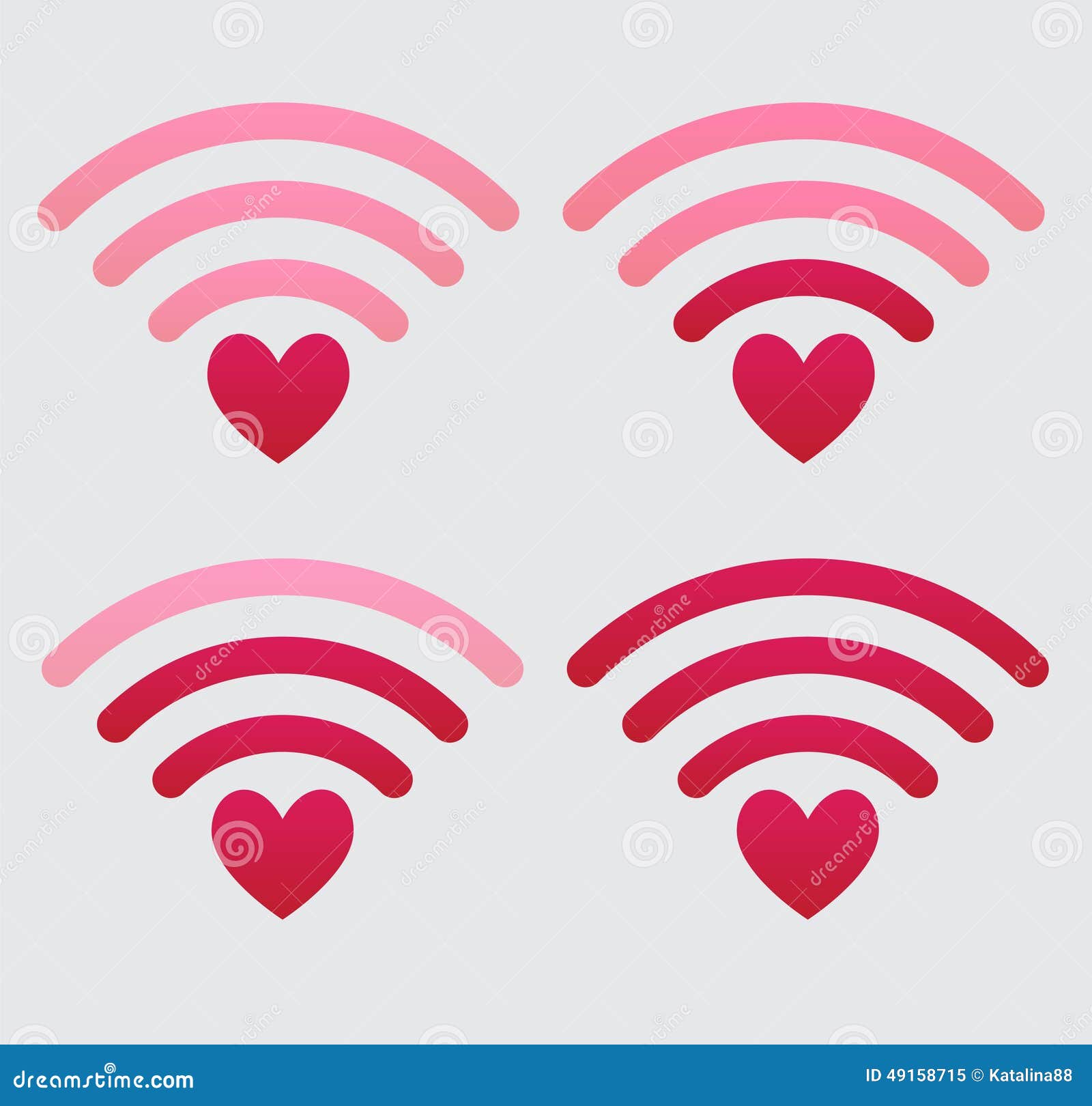 Set of wifi icons stock vector. Illustration of internet - 49158715
