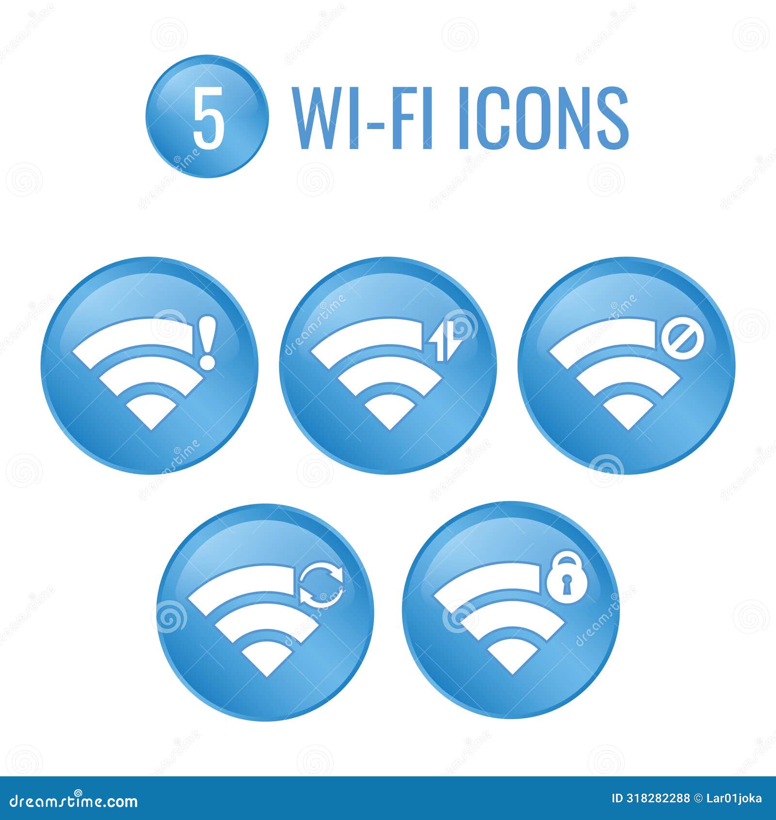 Set of Wifi Status Icons Vector Stock Vector - Illustration of sign ...