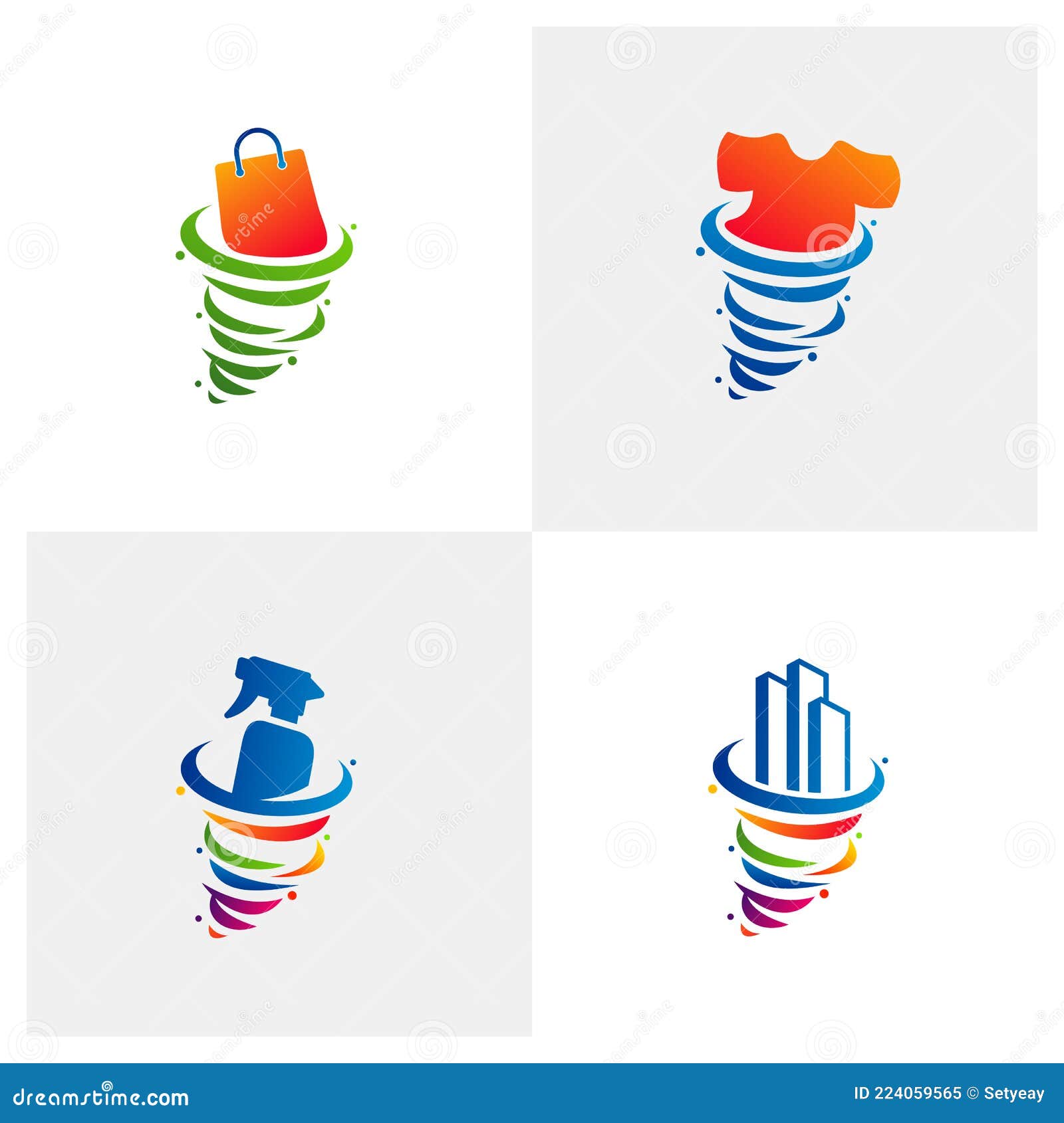 Set of Wind Logo Vector Template, Creative Wind Logo Design Concepts ...