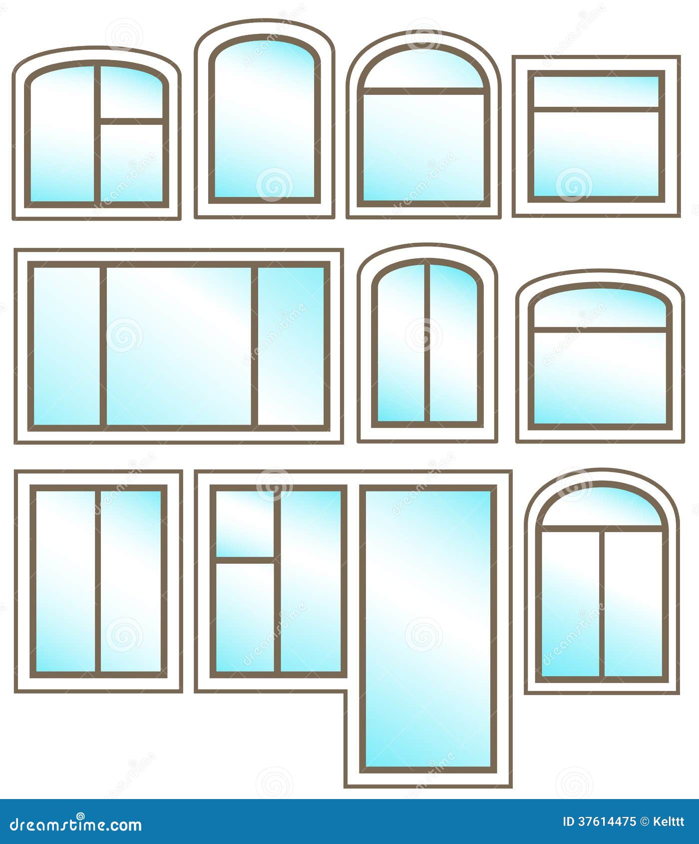 Windows Icon Set. Window Types Set. Vector. | CartoonDealer.com #120167070