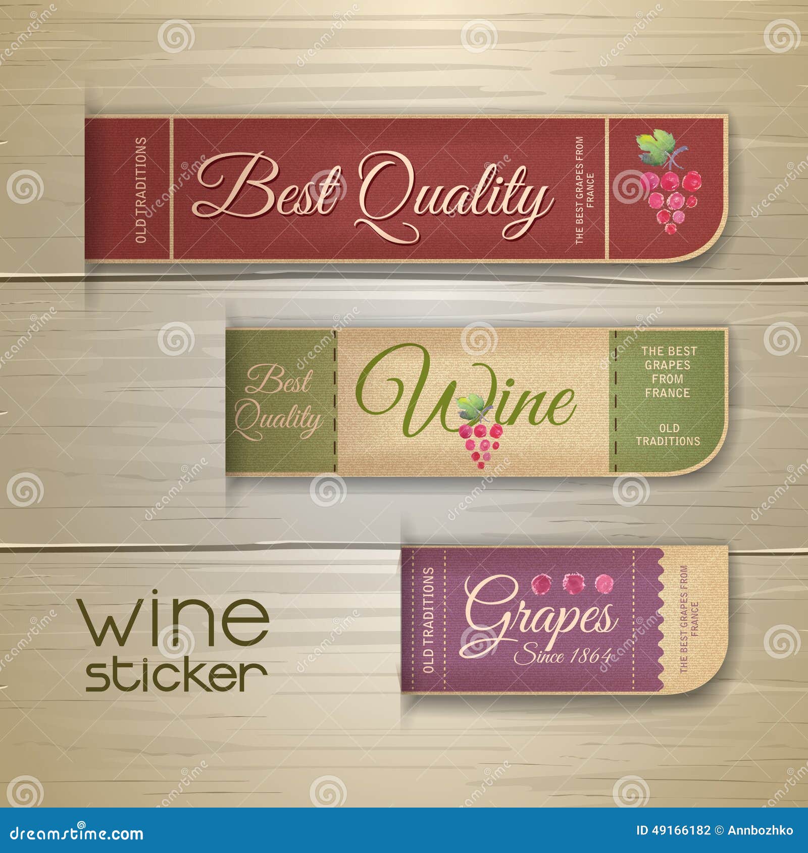 Set of wine vintage labels stock vector. Illustration of cafe - 49166182