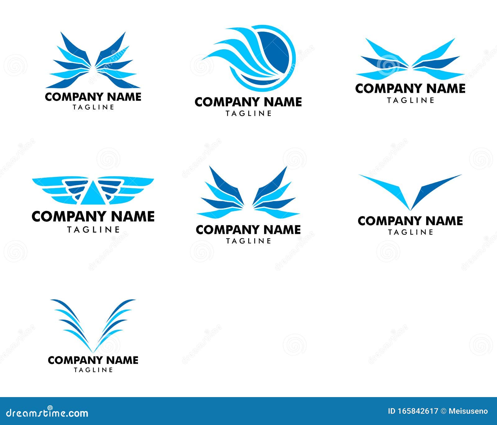Set of Wing Logo Template Vector Icon Design Stock Vector ...