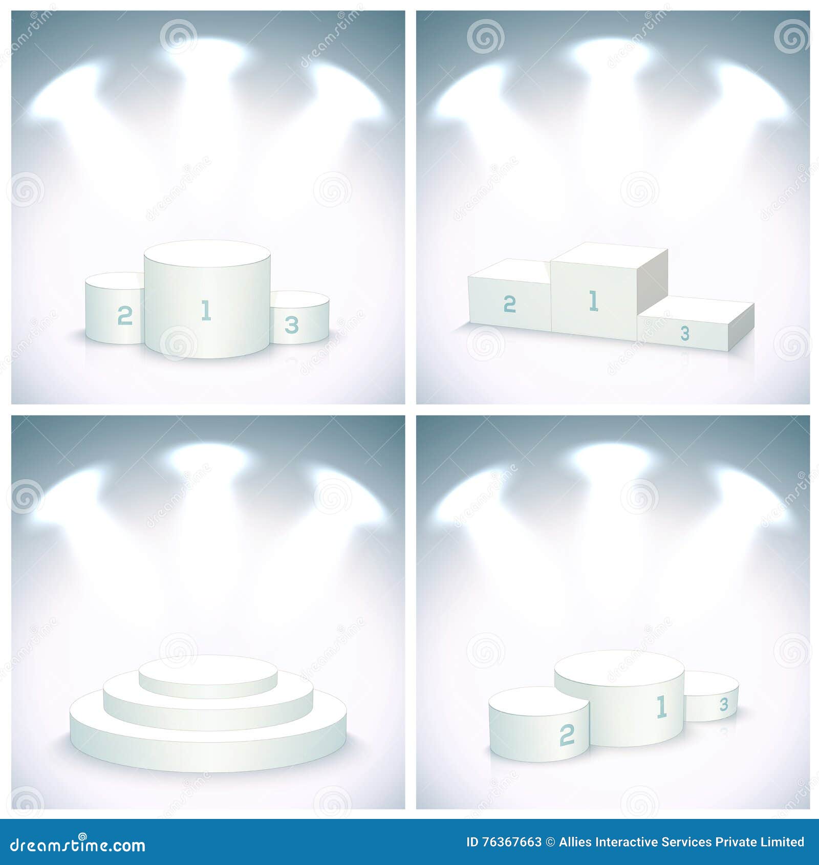 Set of Winner S Podium for Sports Competition. Stock Illustration ...