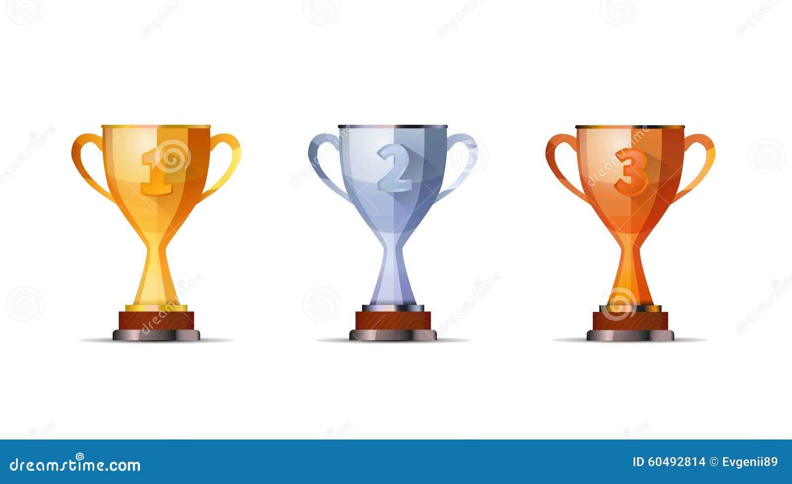 Set of Winners Award for First, Second and Third Stock Vector ...
