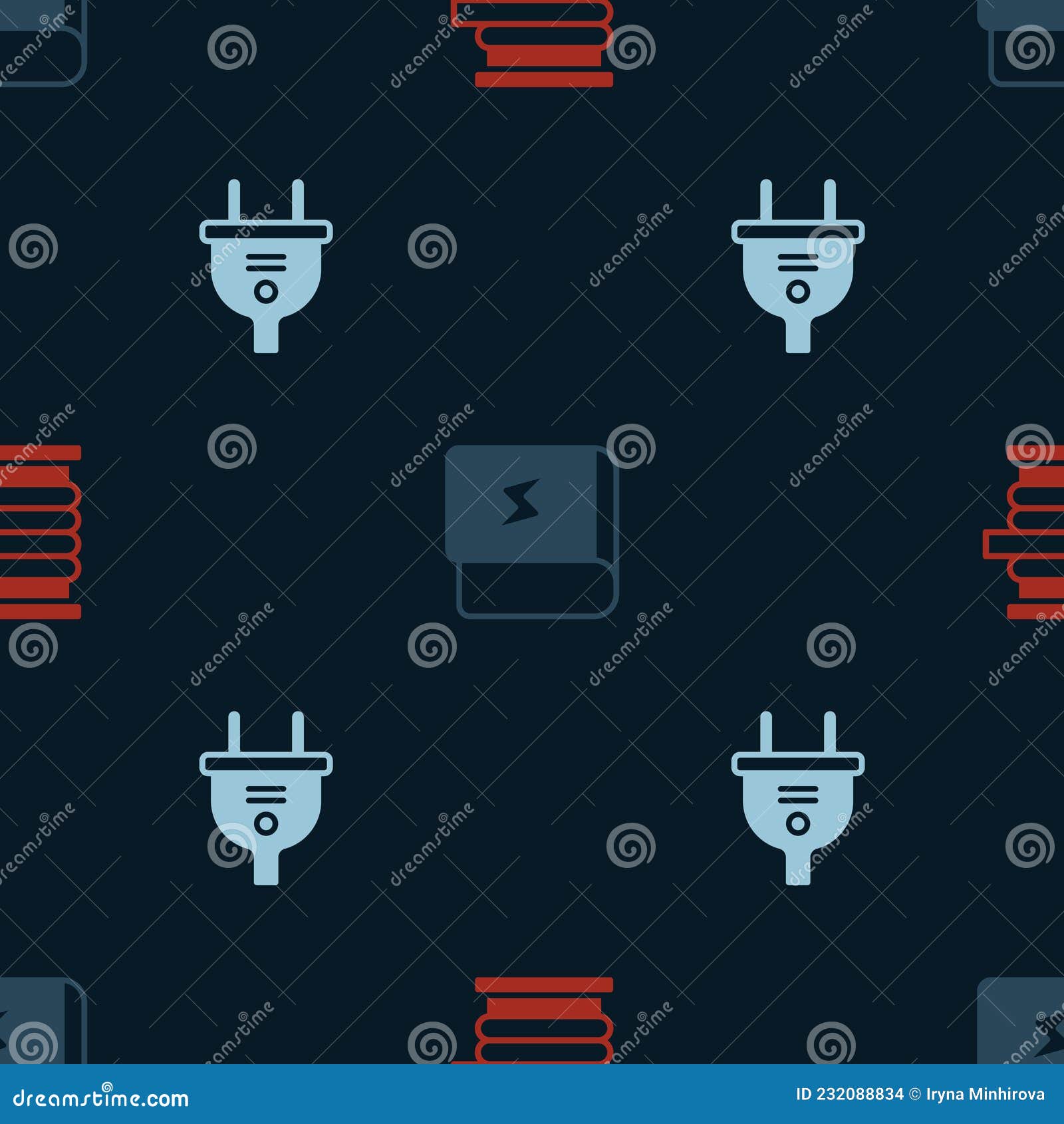 Set Wire Electric Cable on Reel, Book about Electricity and Electric ...