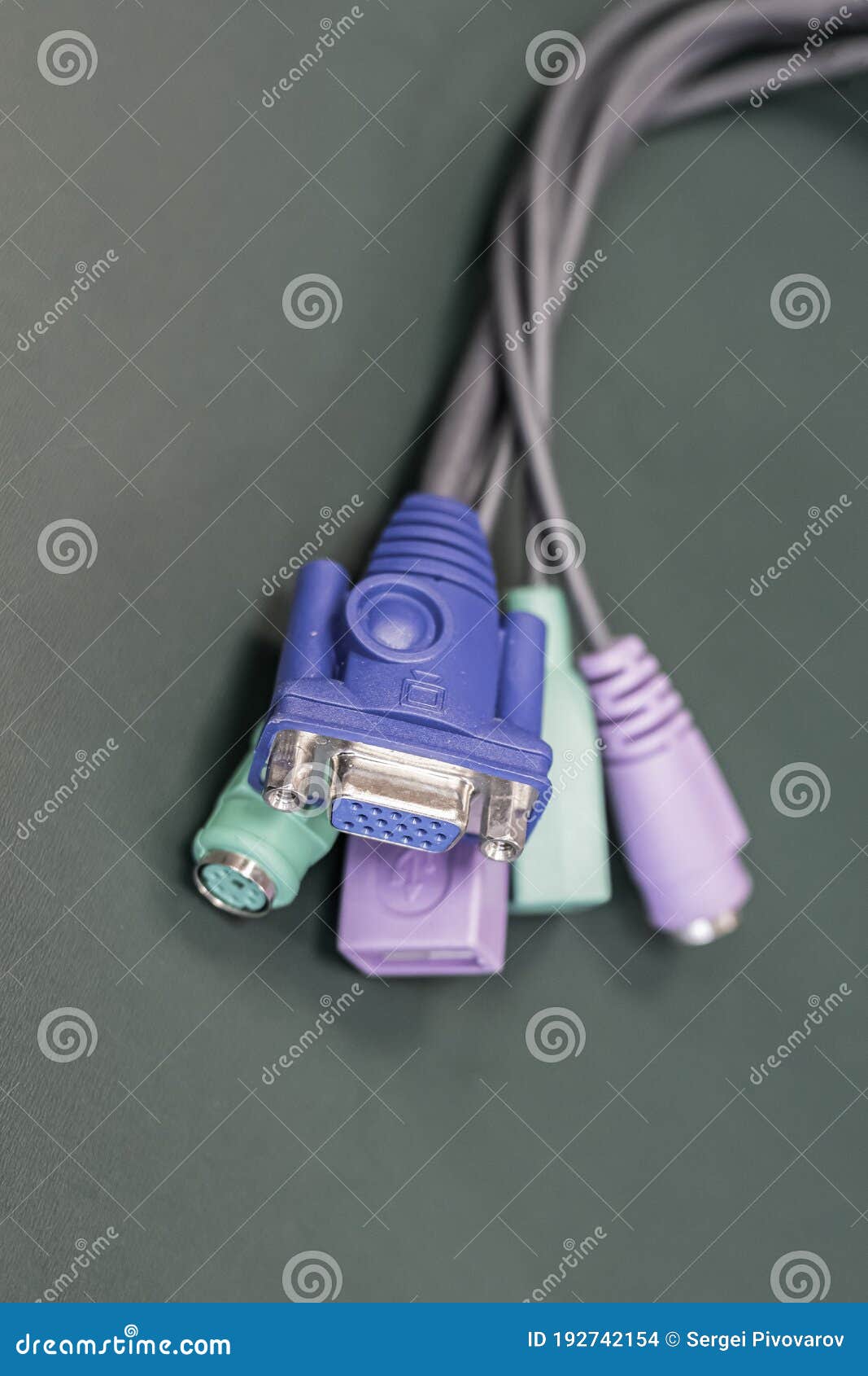 Set of Wires for Connecting Computer Peripherals Monitor, Mouse and ...